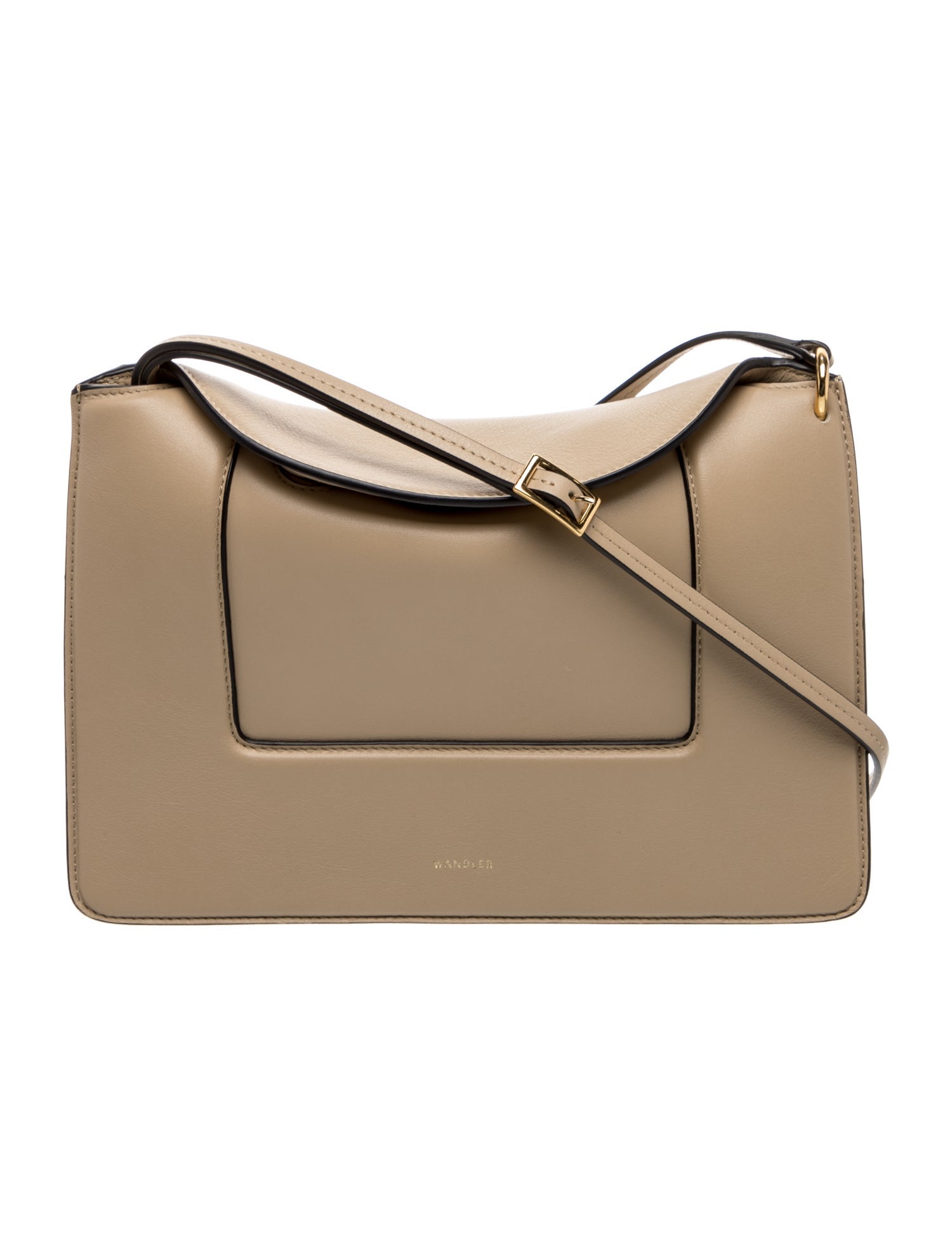 WANDLER Leather Shoulder Bag - Neutrals Shoulder Bags, Handbags ...