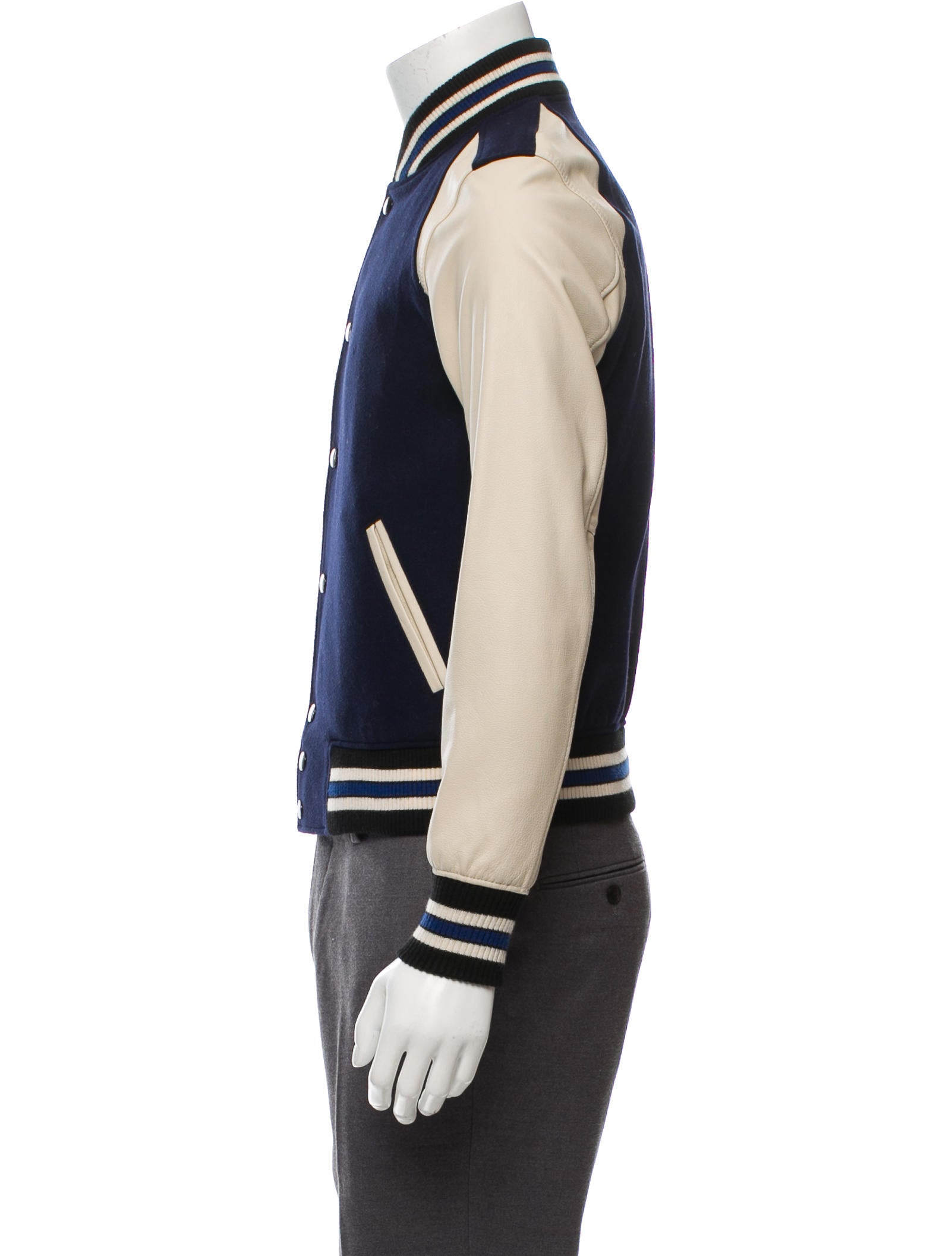 Coach 1941 Wool & Leather Varsity Jacket - Blue Outerwear, Clothing ...