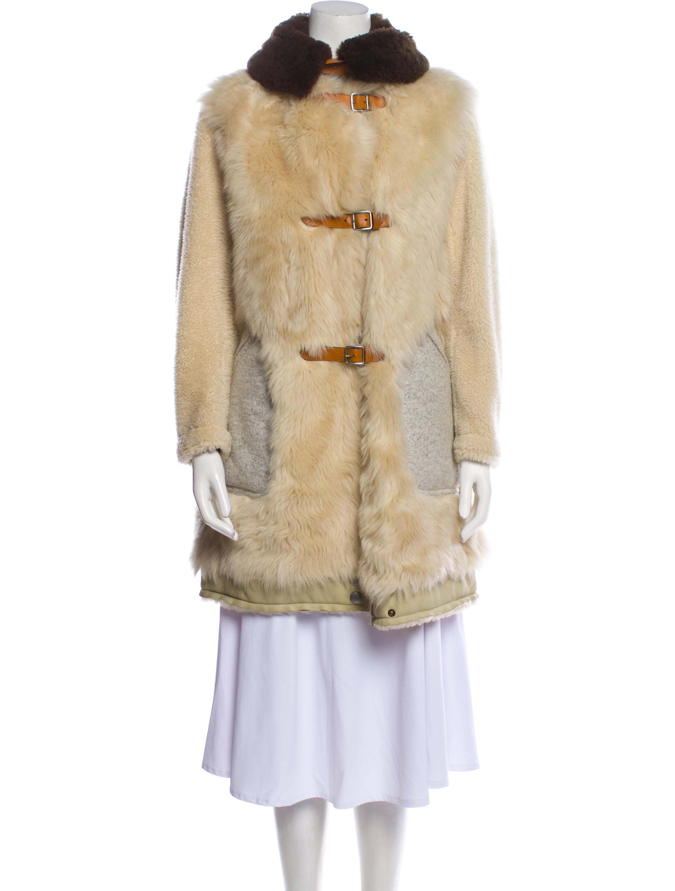 Gucci Shearling Fur Coat - Neutrals Coats, Clothing - GUC1115492 | The ...