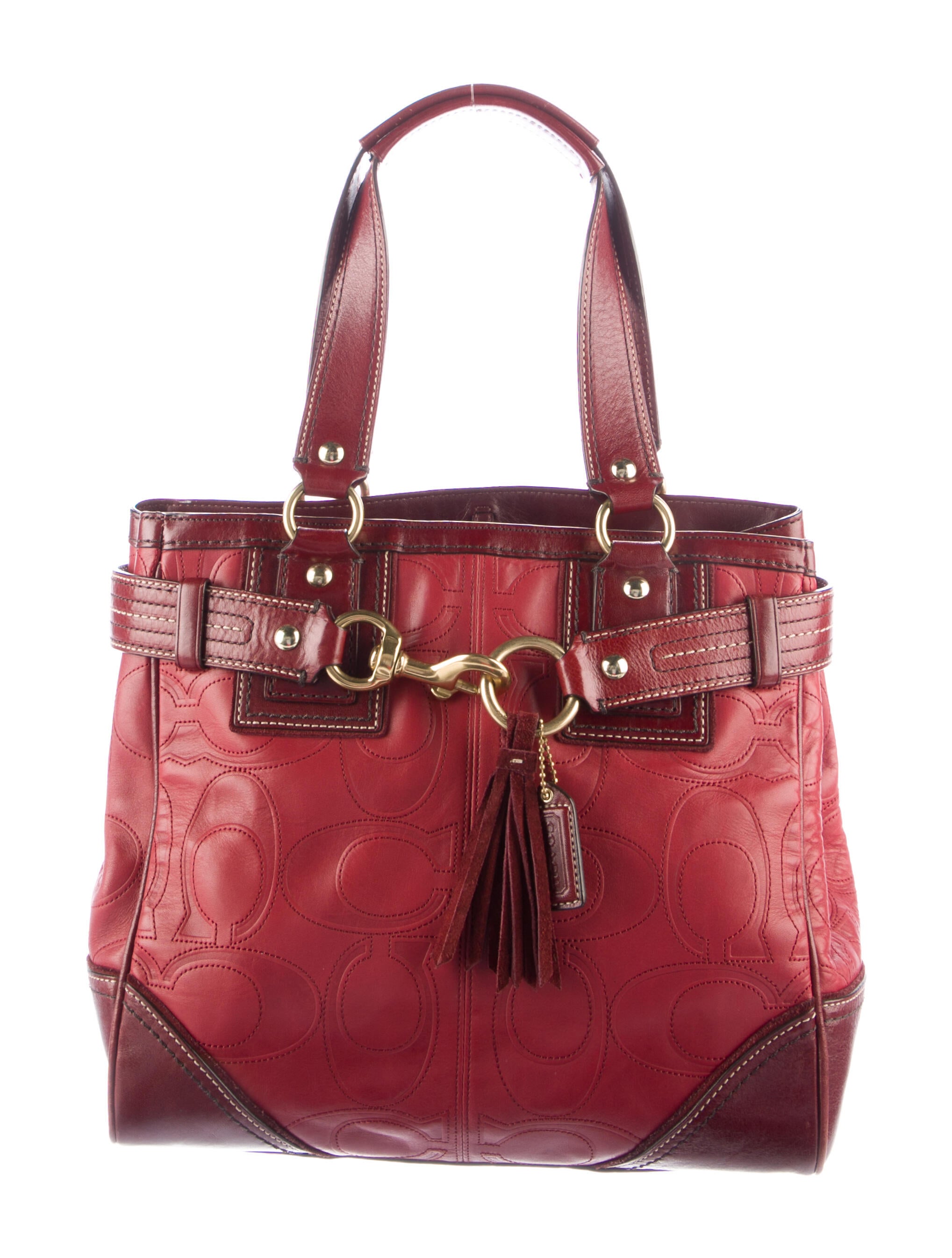Coach 1941 Patent Leather Shoulder Bag - Red Shoulder Bags, Handbags ...