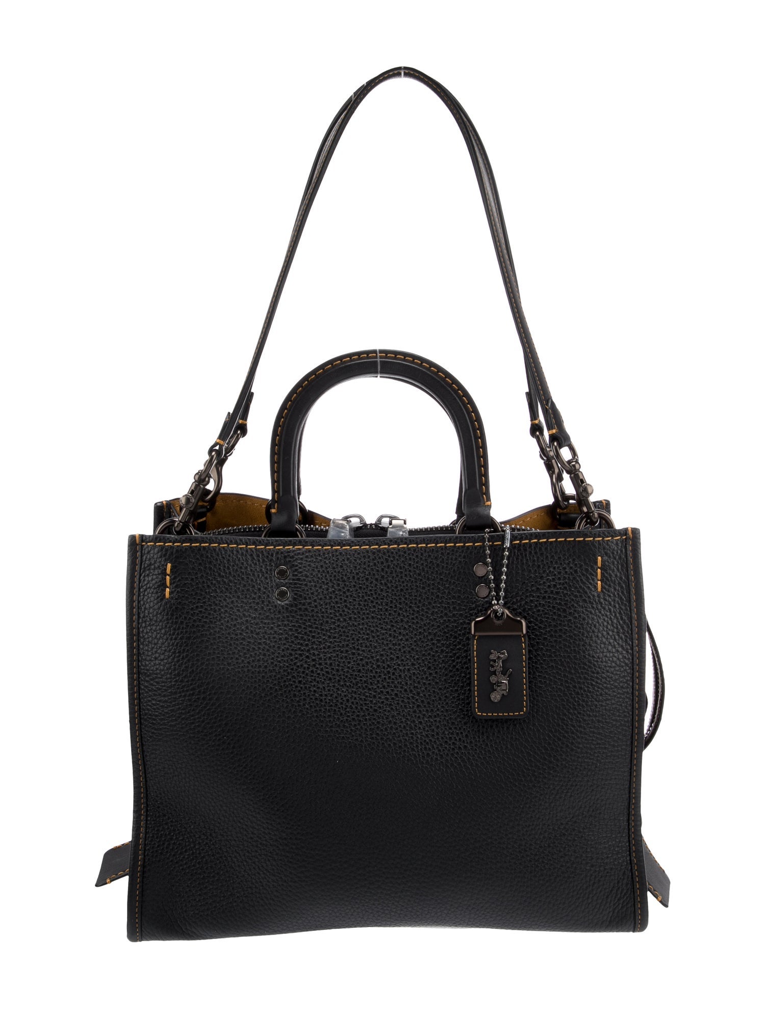 Coach 1941 Leather Rogue Handle Bag w/ Tags - Black Handle Bags ...