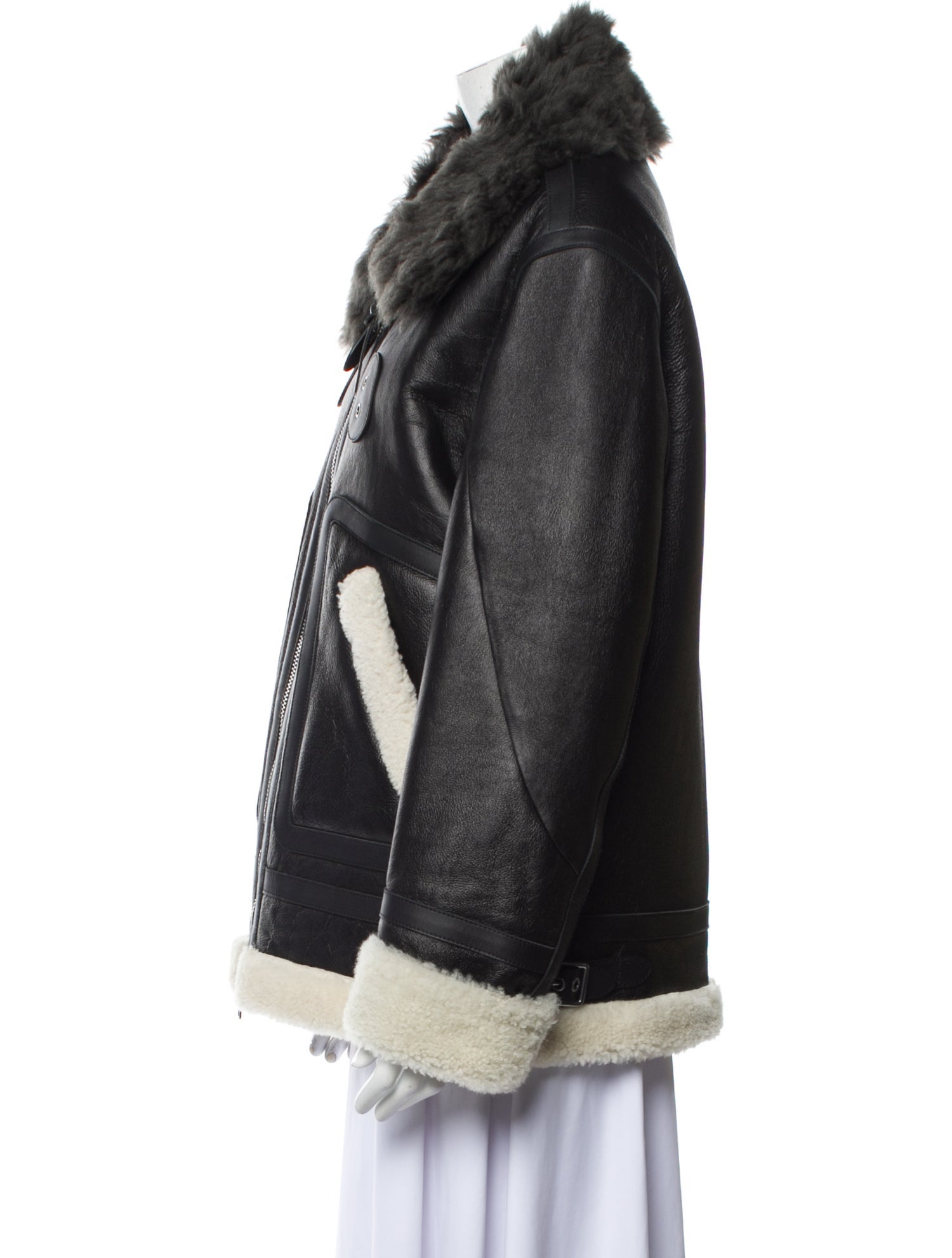Coach 1941 Leather Fur Jacket - Black Jackets, Clothing - WWCCH32941 ...