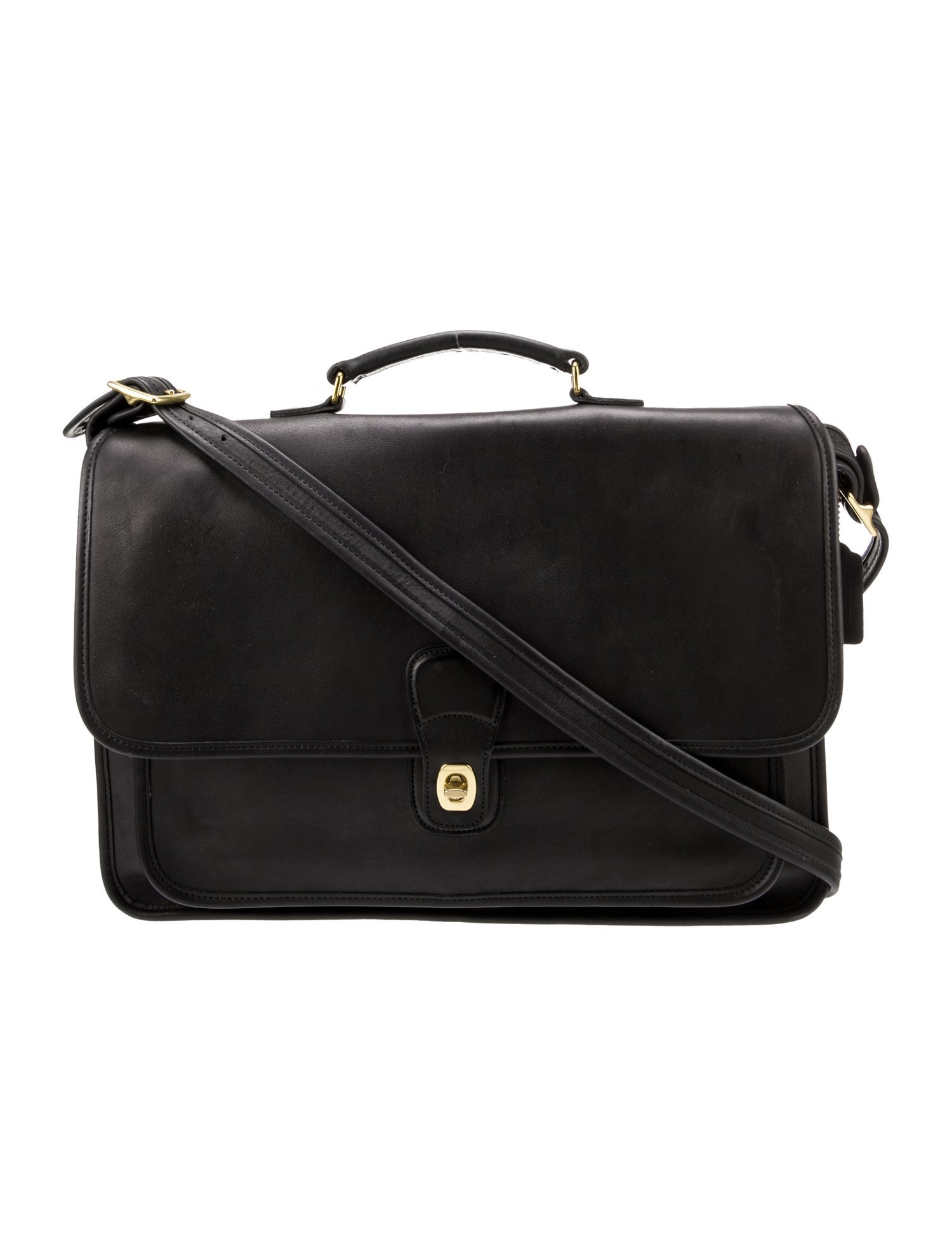 Salvatore Ferragamo Leather Briefcase - Black Briefcases, Bags ...