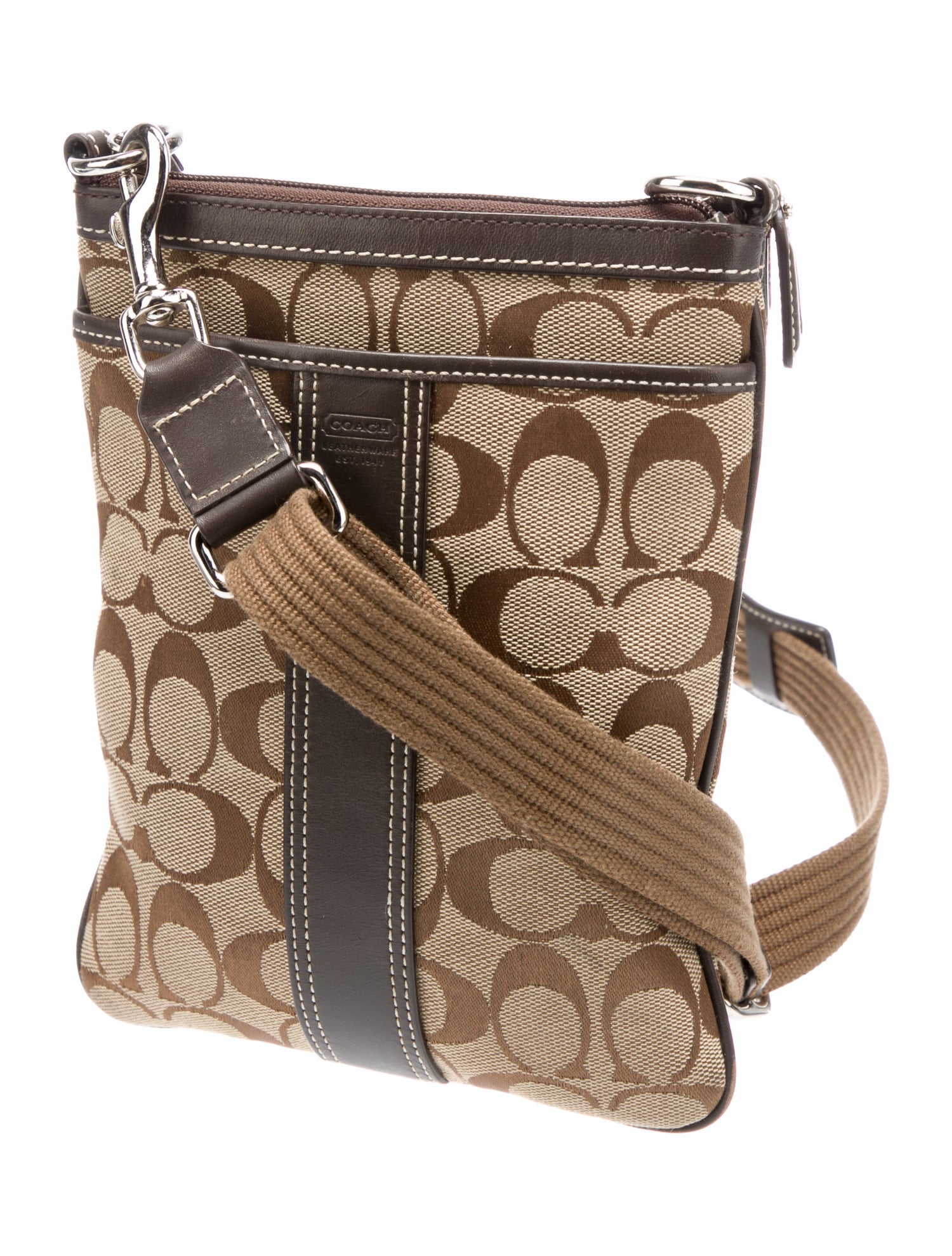 Coach 1941 Leather-Trimmed Canvas Crossbody Bag - Neutrals Crossbody ...