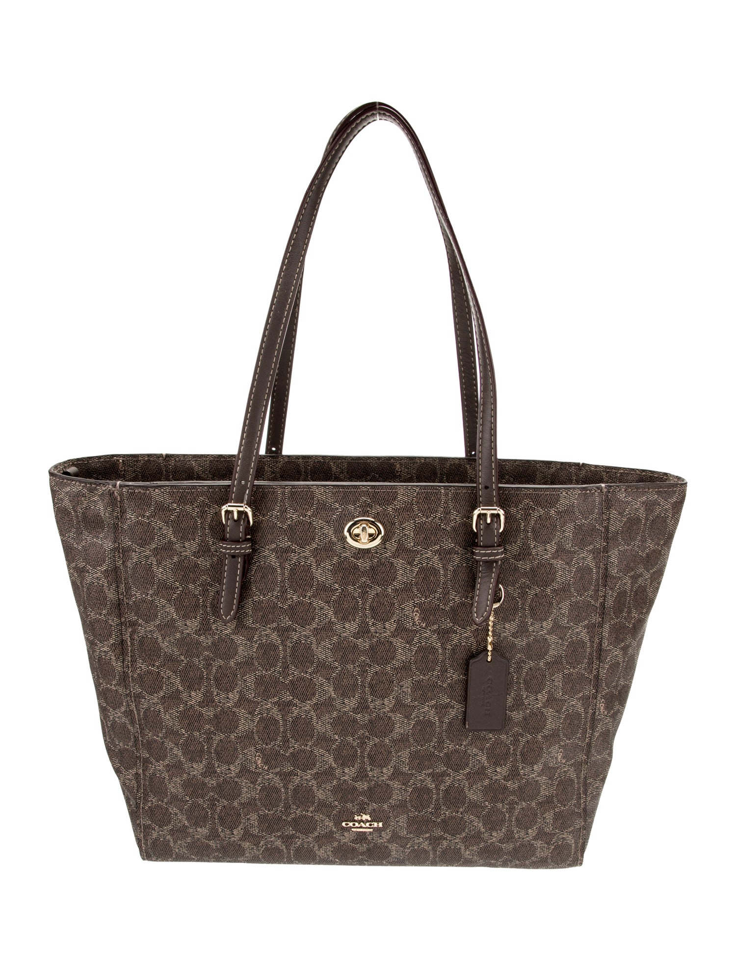 Coach 1941 Coated Canvas Monogram Tote Bag - Brown Totes, Handbags ...