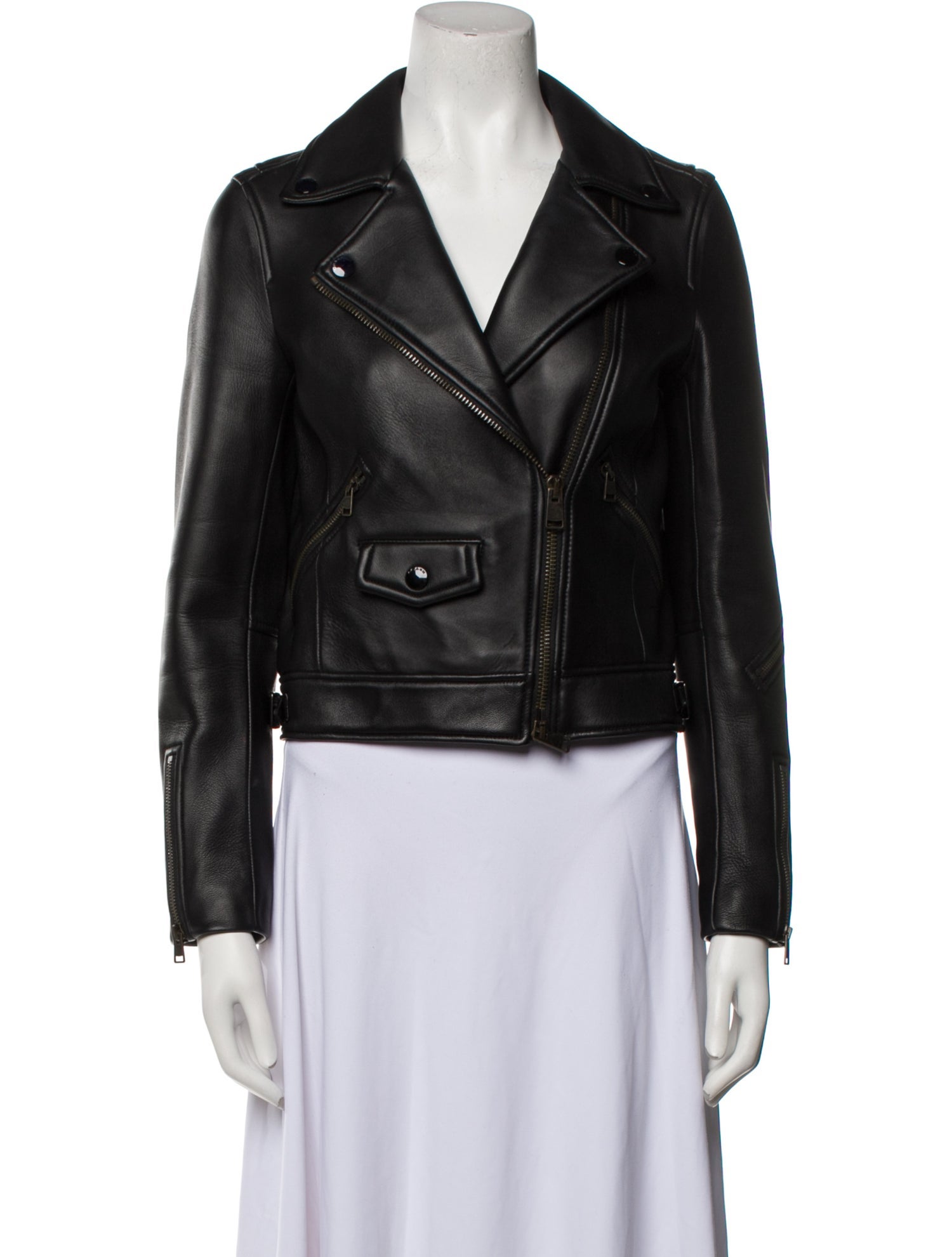 Acne Studios Lamb Leather Biker Jacket - Brown Jackets, Clothing - ACN141266 | The RealReal