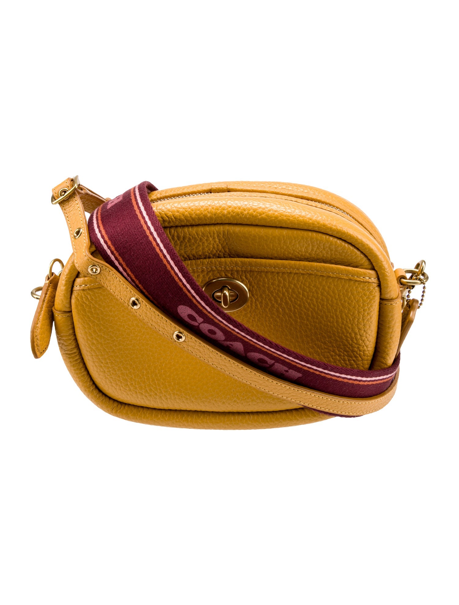 Coach Embossed Leather Crossbody Bag w/ Tags - Yellow Crossbody Bags ...