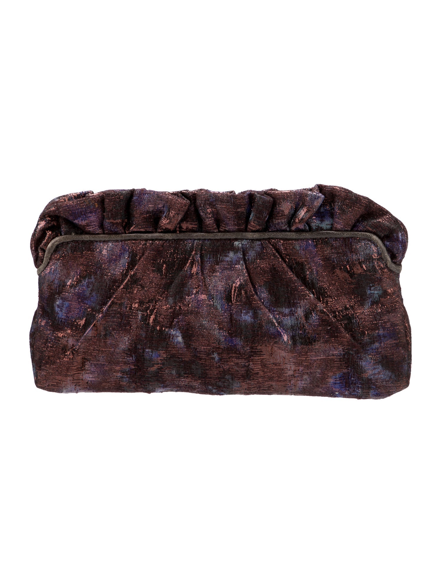 Lauren Merkin Pattern Fabric Clutch Bag - Purple Clutches, Handbags ...