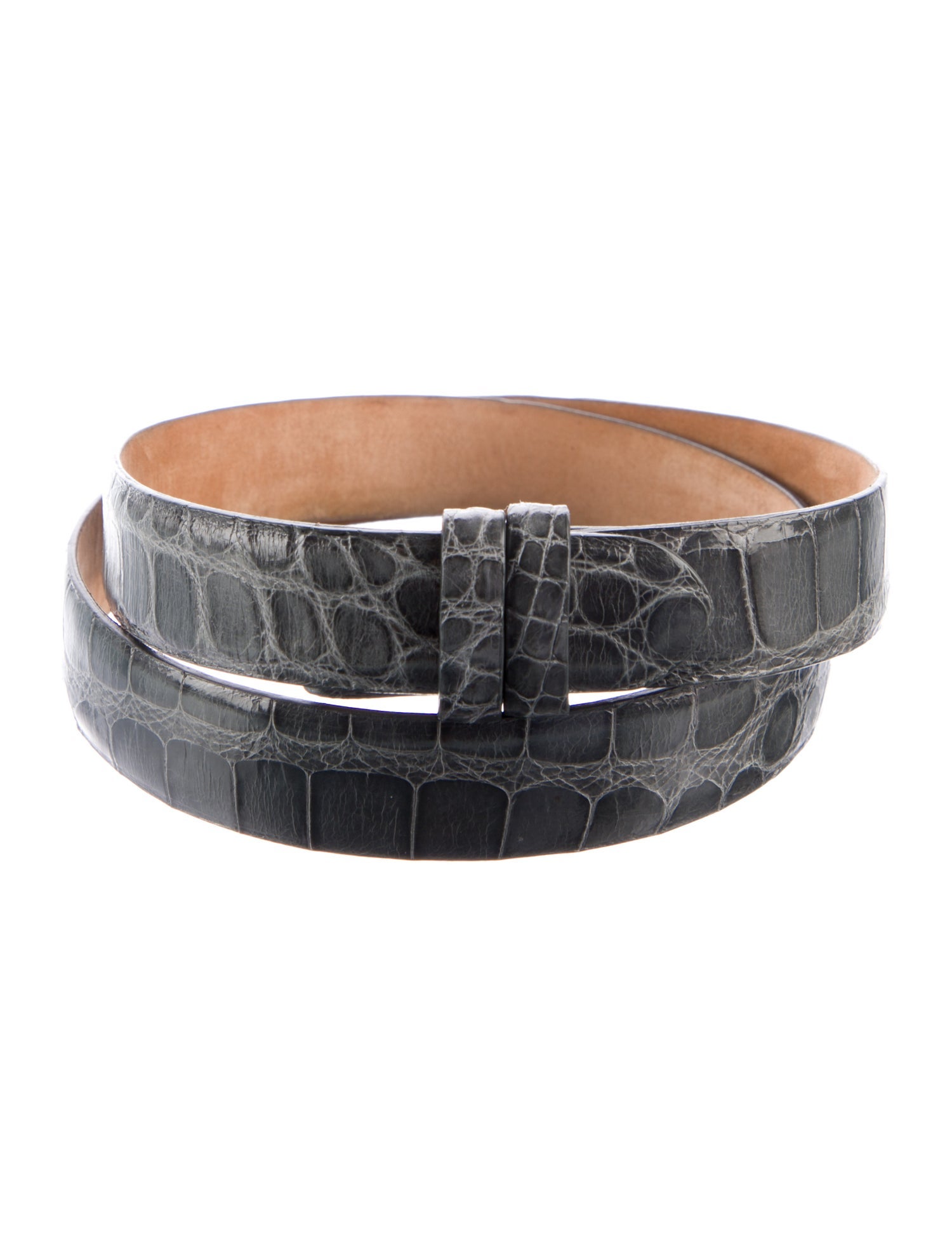 W. Kleinberg Skinny Alligator Belt Kit - Grey Belts, Accessories ...