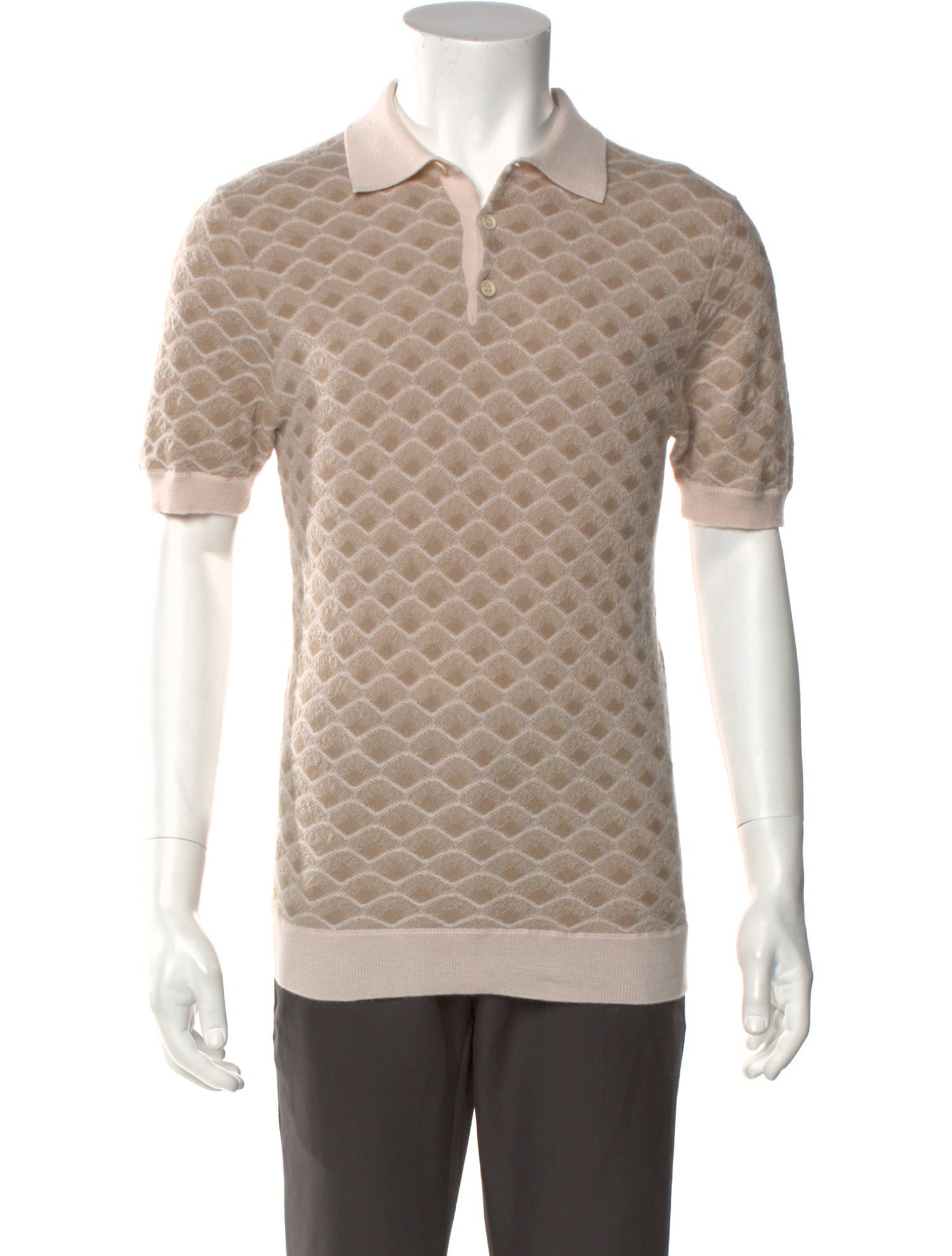 Wax London Wool Printed Polo Shirt - Neutrals Polos, Clothing ...