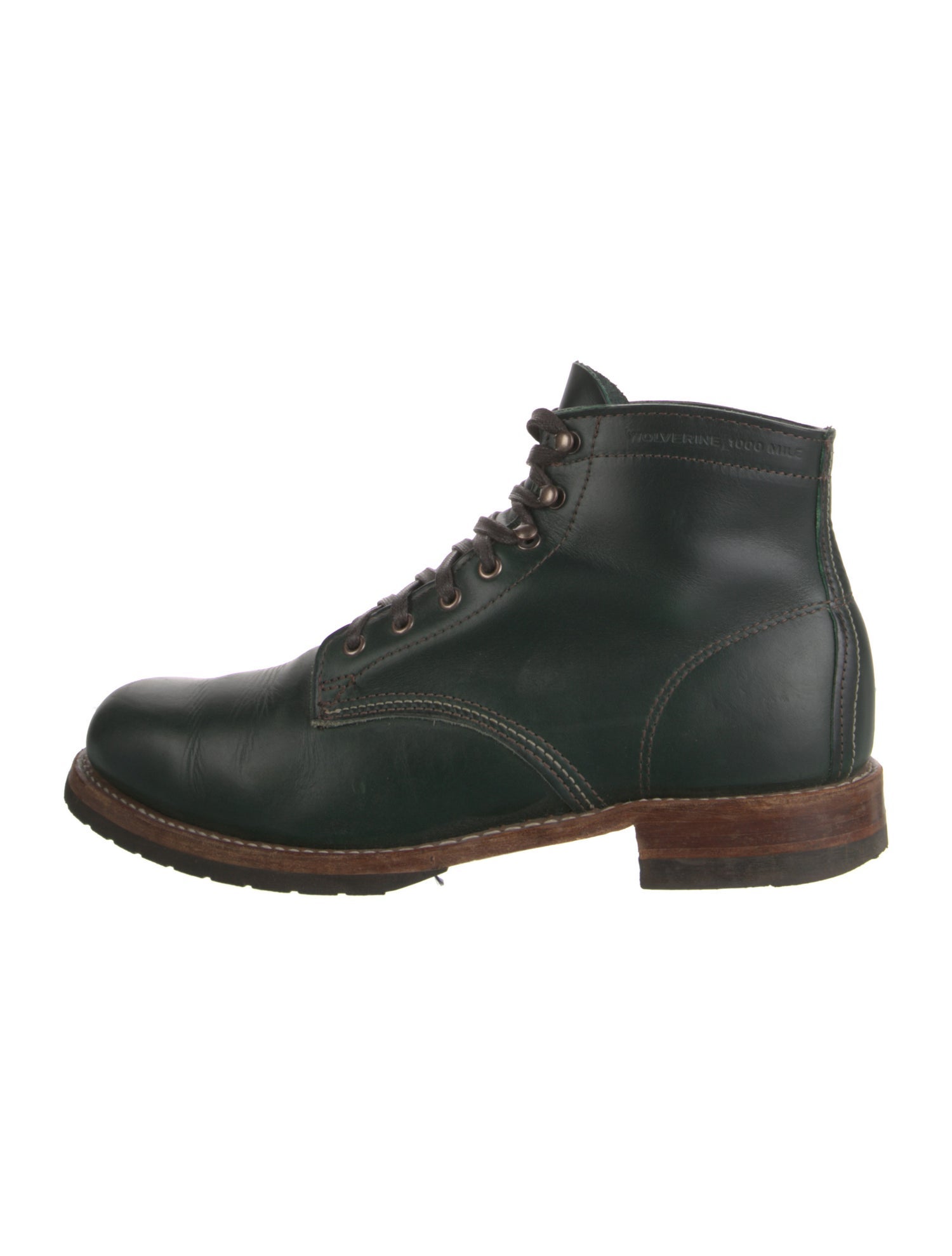 Wolverine Leather Lace-Up Boots - Green Boots, Shoes - WWLVR20457 | The ...