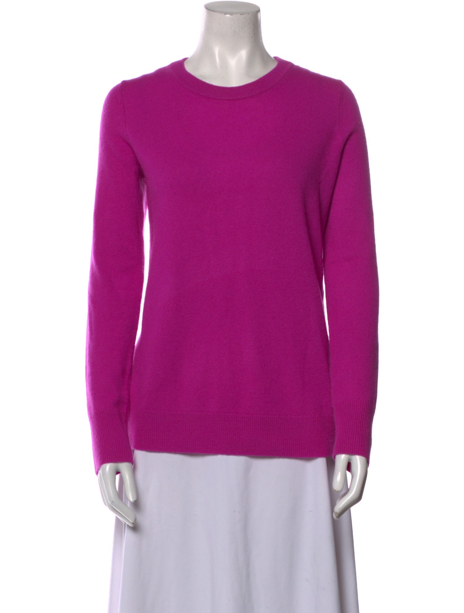 White + Warren Cashmere Crew Neck Sweater - Purple Knitwear, Clothing ...