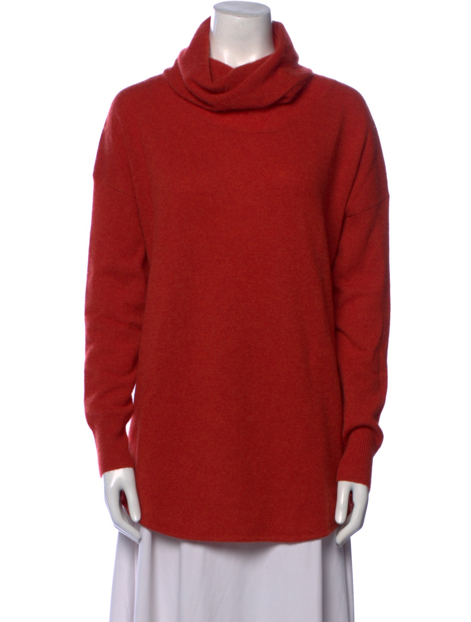 White + Warren Cashmere Cowl Neck Sweater - Orange Knitwear, Clothing ...