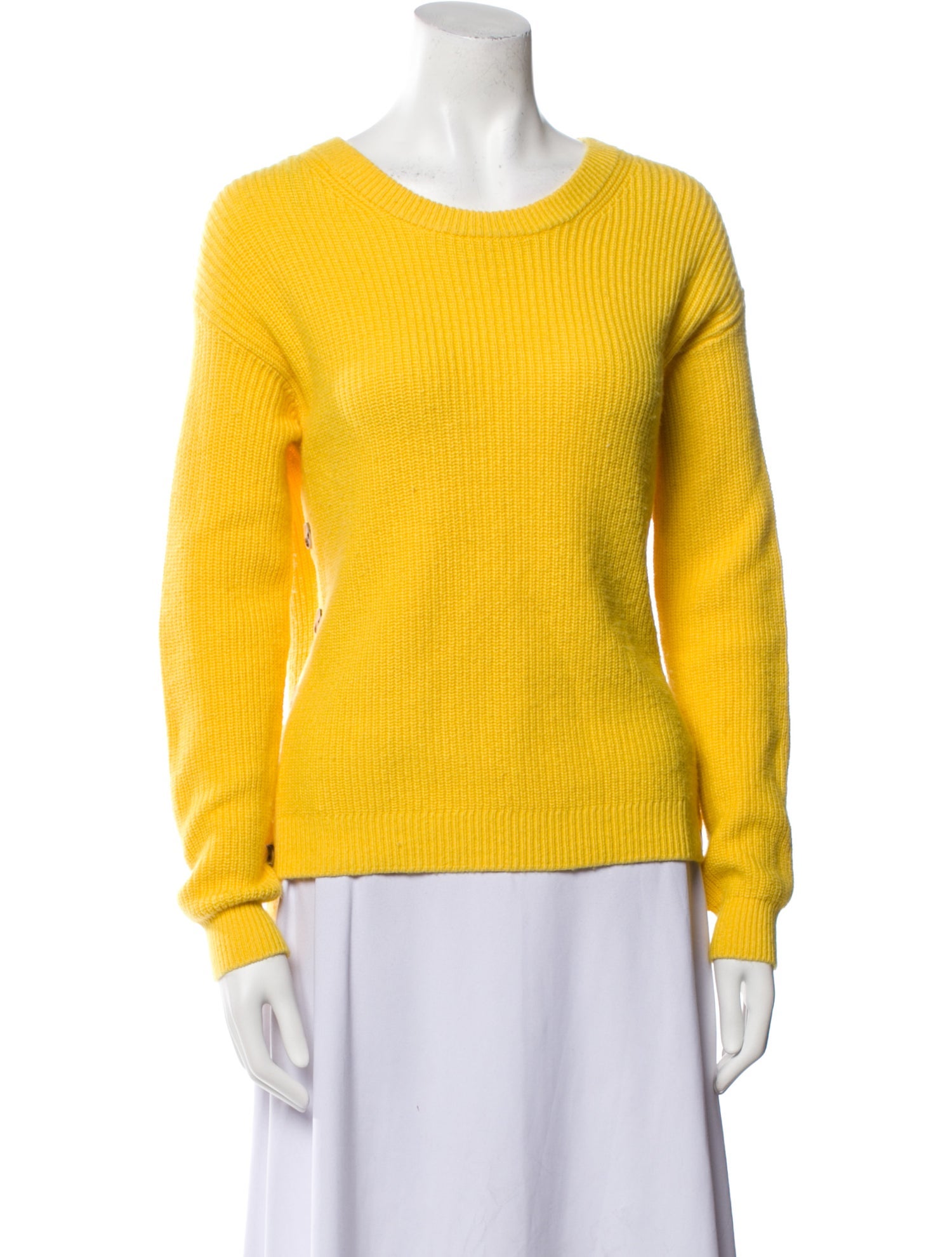 Theory Crew Neck Sweater - Yellow Knitwear, Clothing - WTE321851 | The ...