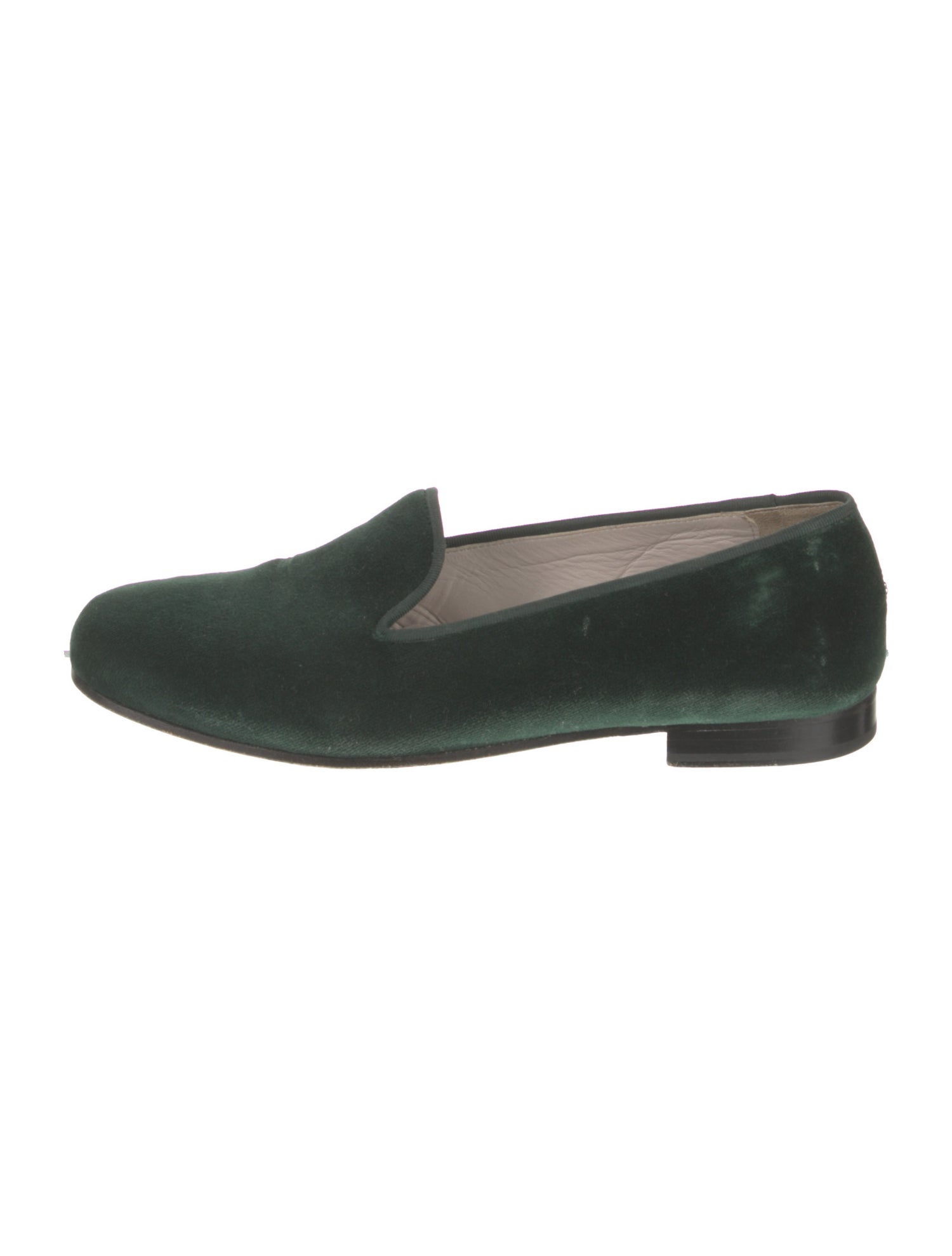 Stubbs & Wootton Velvet Grosgrain Trim Loafers - Green Loafers, Shoes ...