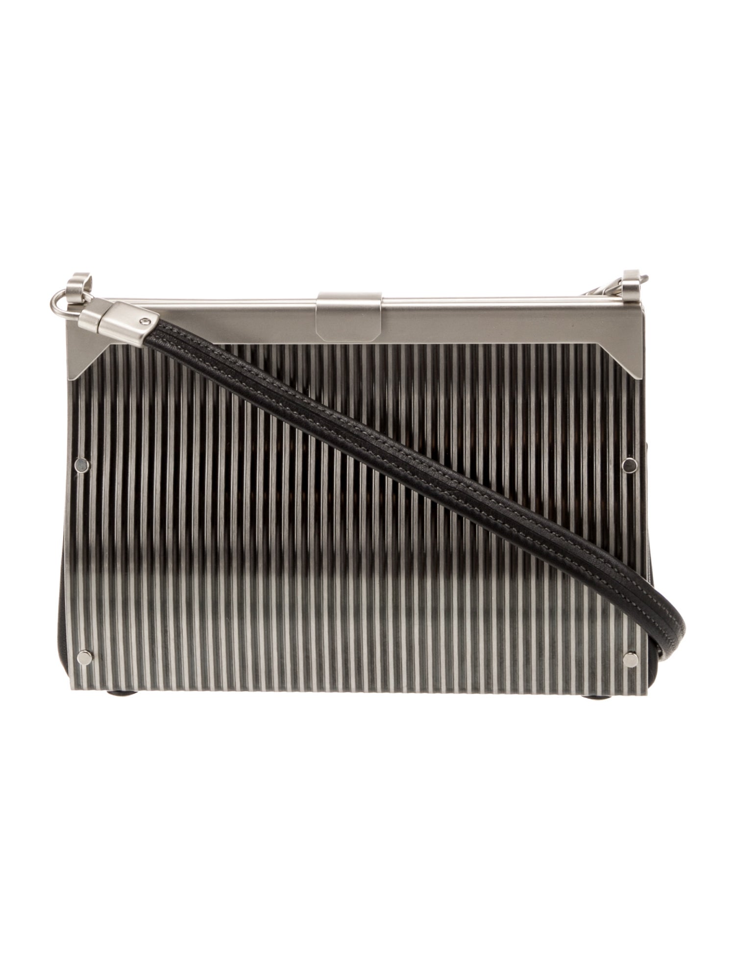 Wendy Stevens Metal Messenger Bag - Grey Evening Bags, Handbags ...