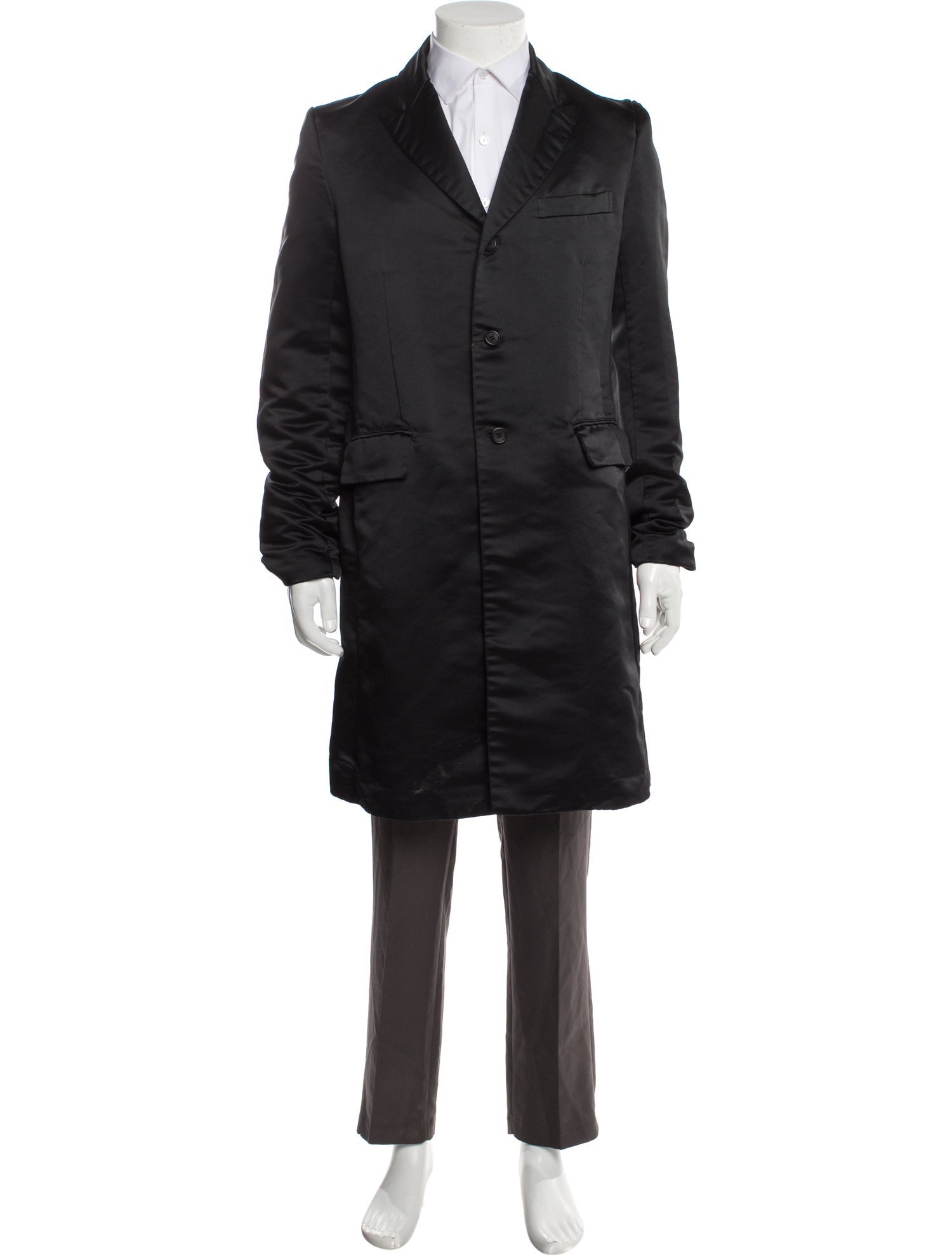 BLACK Comme des Garçons Overcoat - Black Outerwear, Clothing - WXE22099 ...