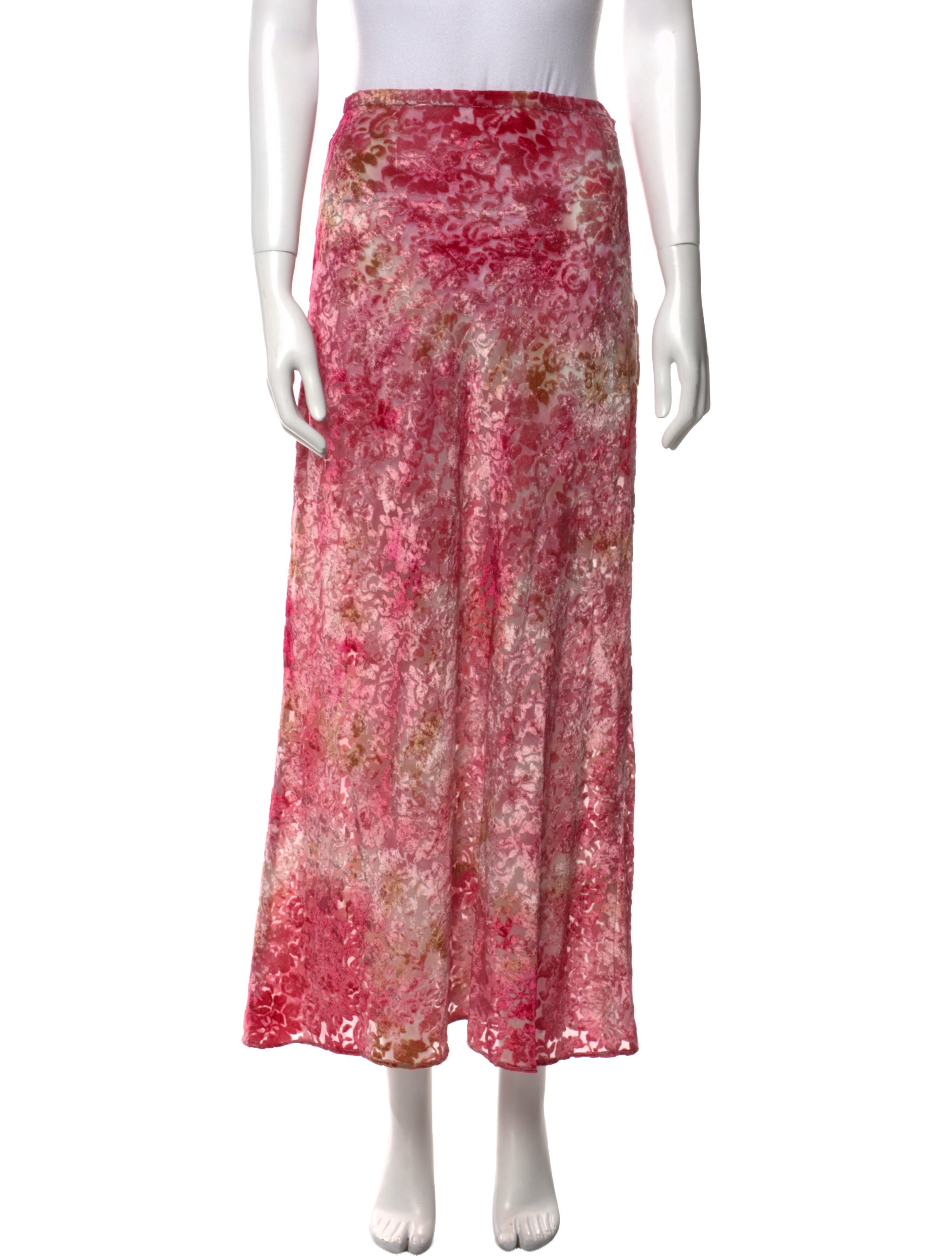 Collina Strada Printed Midi Length Skirt - Pink Skirts, Clothing ...