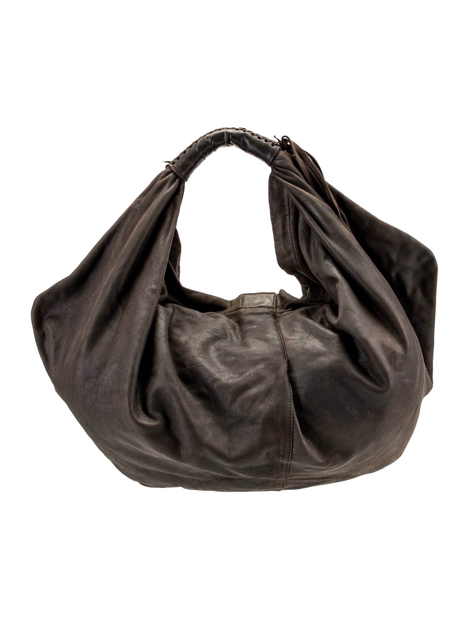 Collina Strada Leather Hobo Bag - Brown Hobos, Handbags - WXF22330 ...