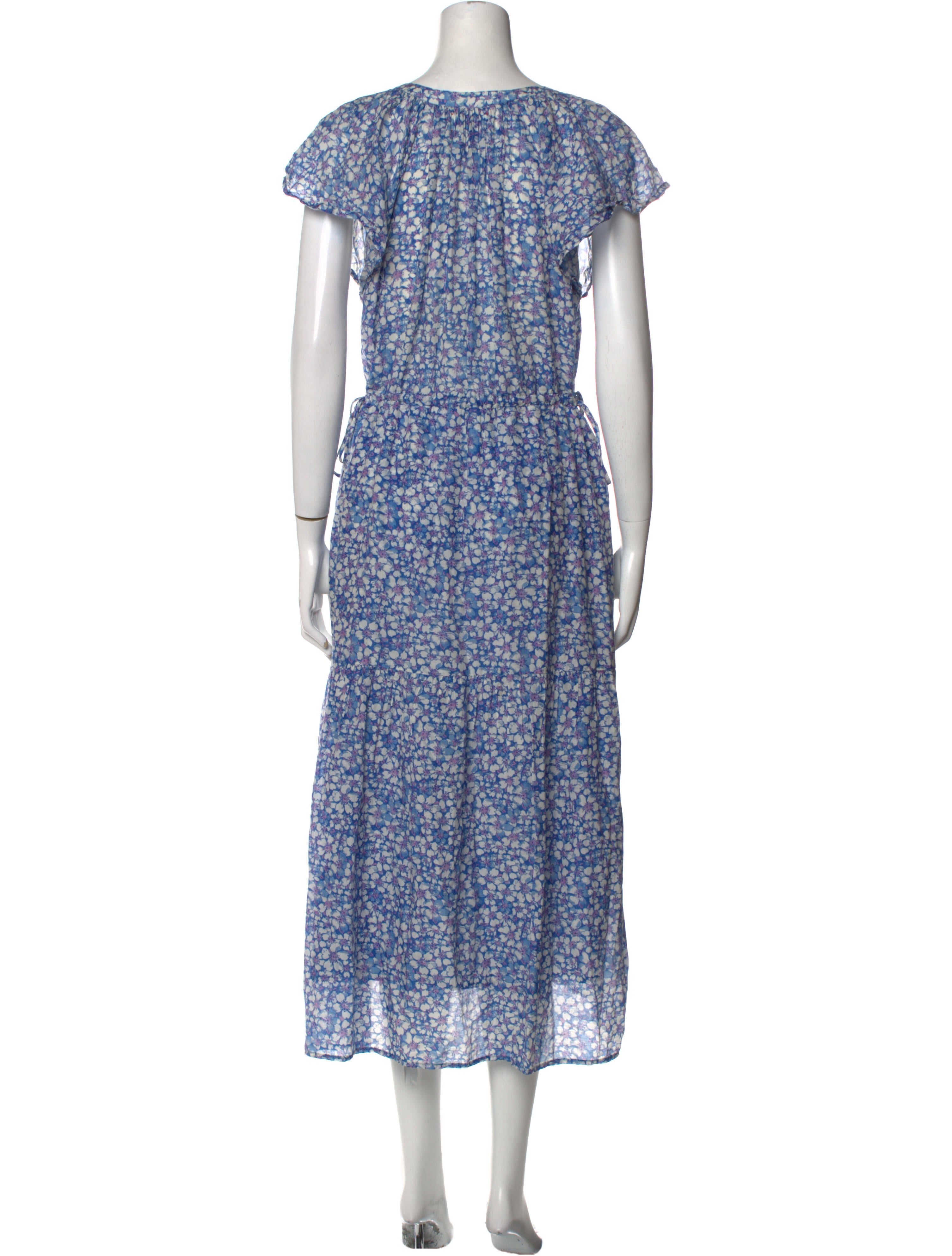Sézane Floral Print Long Dress w/ Tags - Blue Dresses, Clothing ...