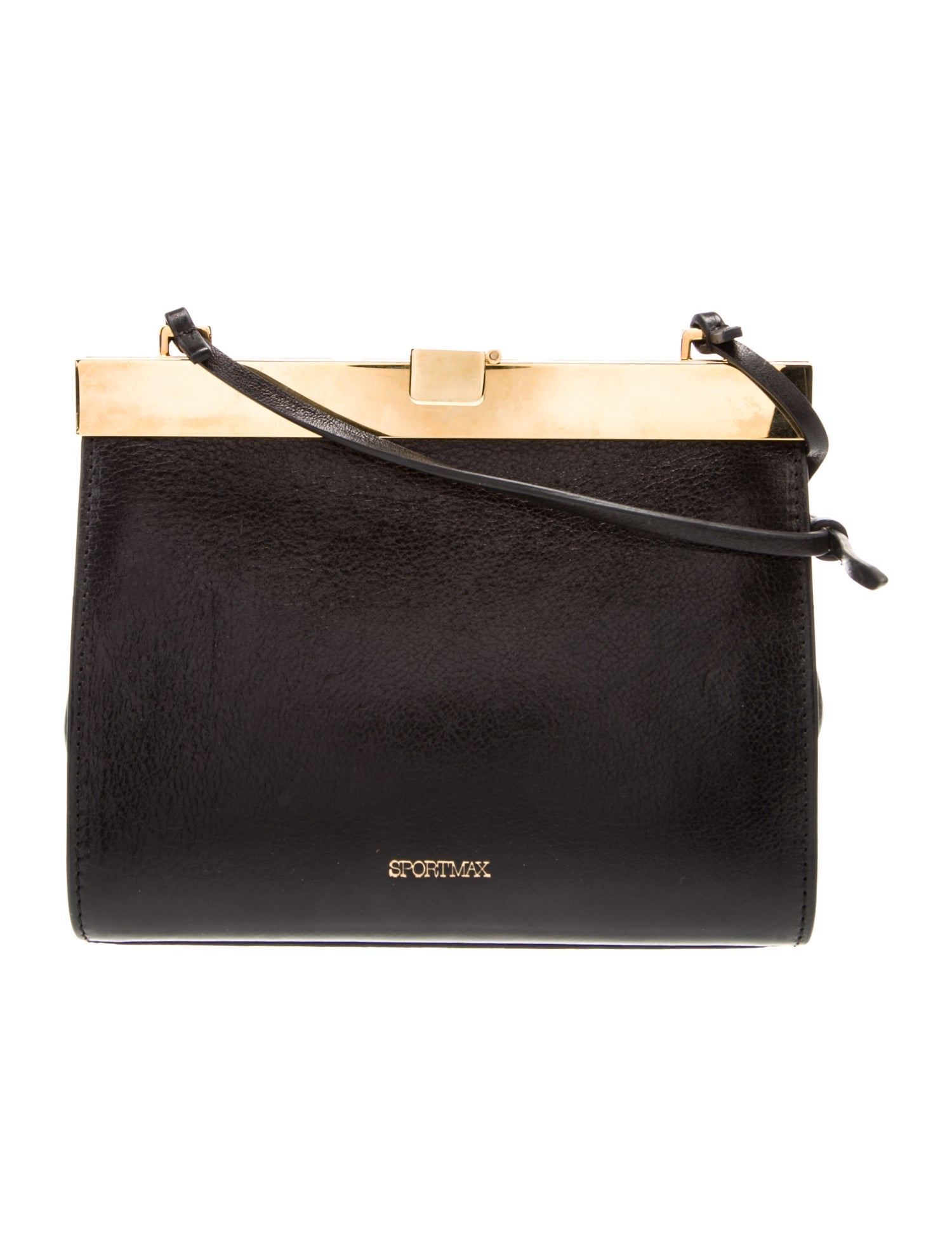 SportMax Leather Crossbody Bag - Black Crossbody Bags, Handbags ...