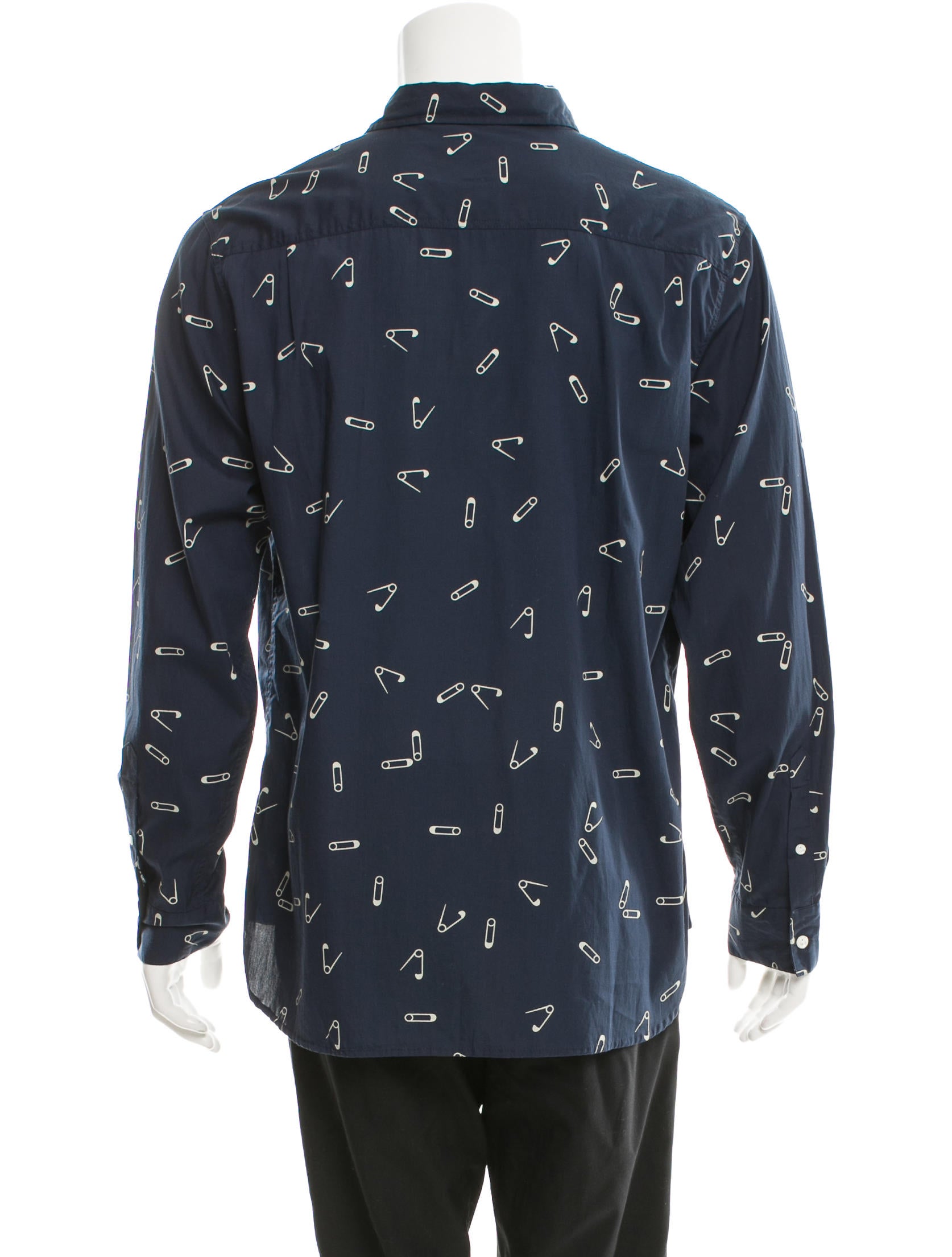 YMC Safety Pin Print Button-Up Shirt w/ Tags - Clothing - WY520124 ...