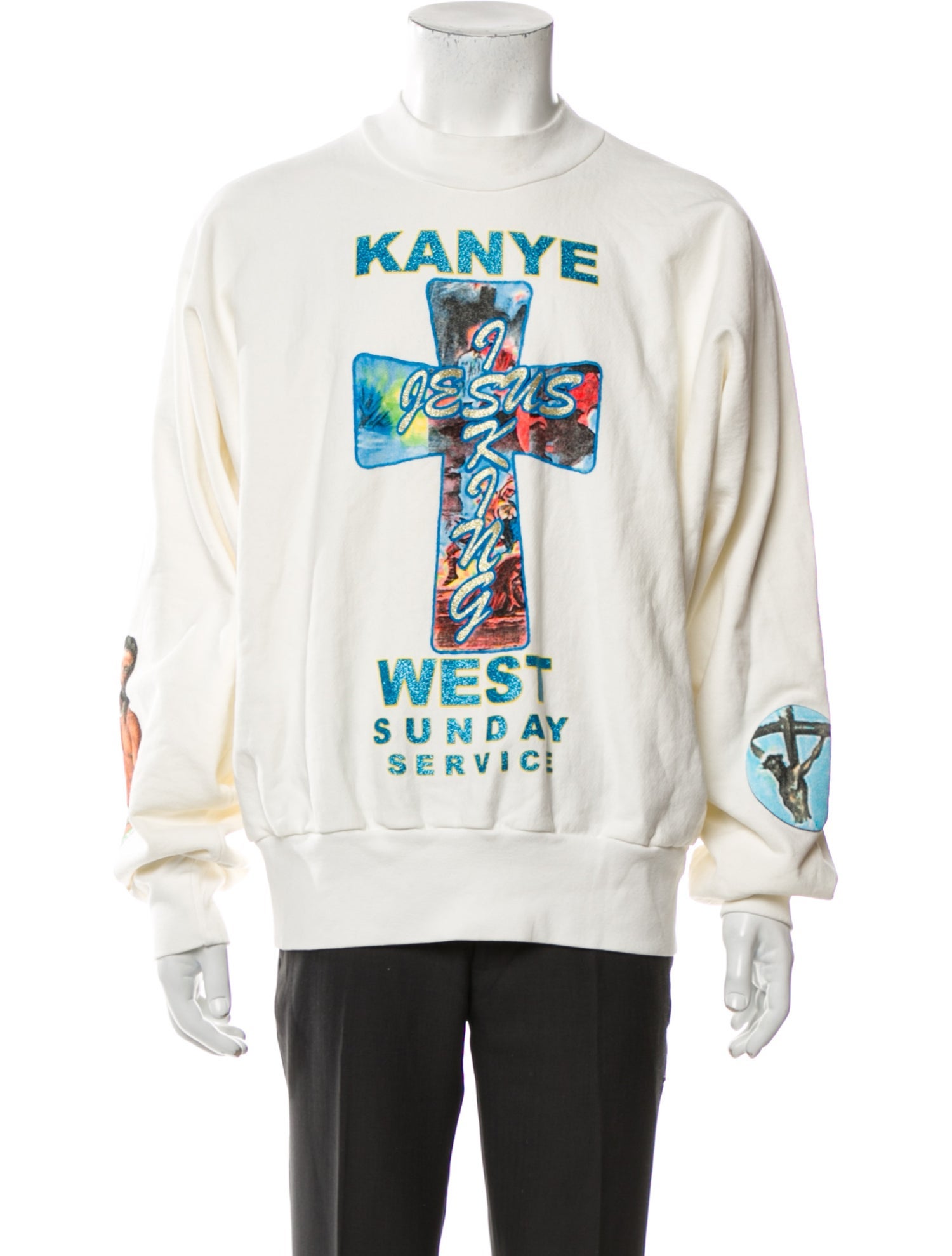 Kanye West Merch 'Jesus is King' Graphic Print Sweatshirt - White ...