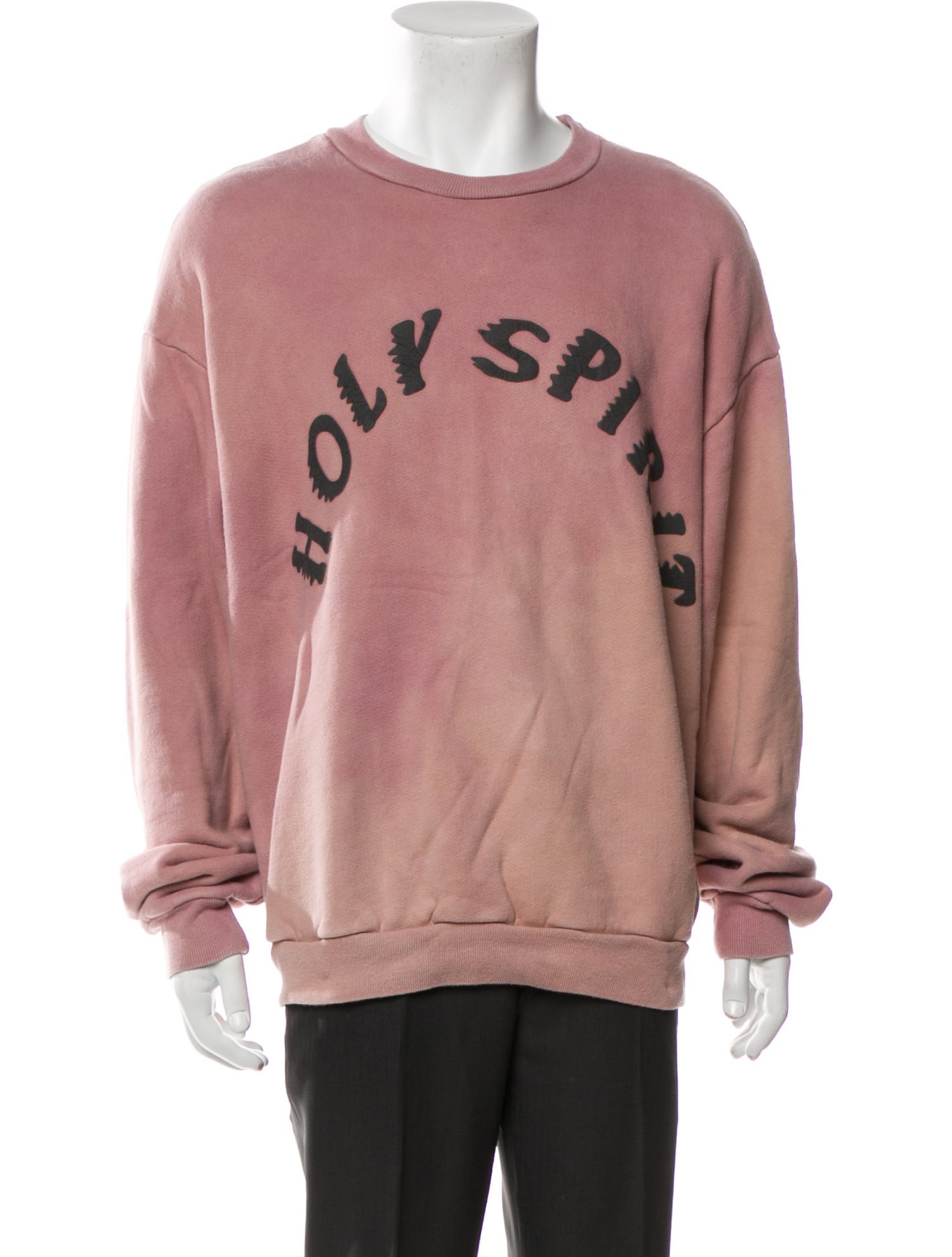 Yeezy Graphic Print Crew Neck Sweatshirt - Pink Sweatshirts & Hoodies ...