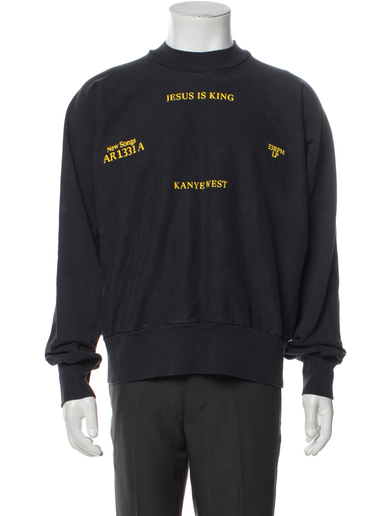 Kanye West Merch Jesus Is King Graphic Print Sweatshirt - Blue ...