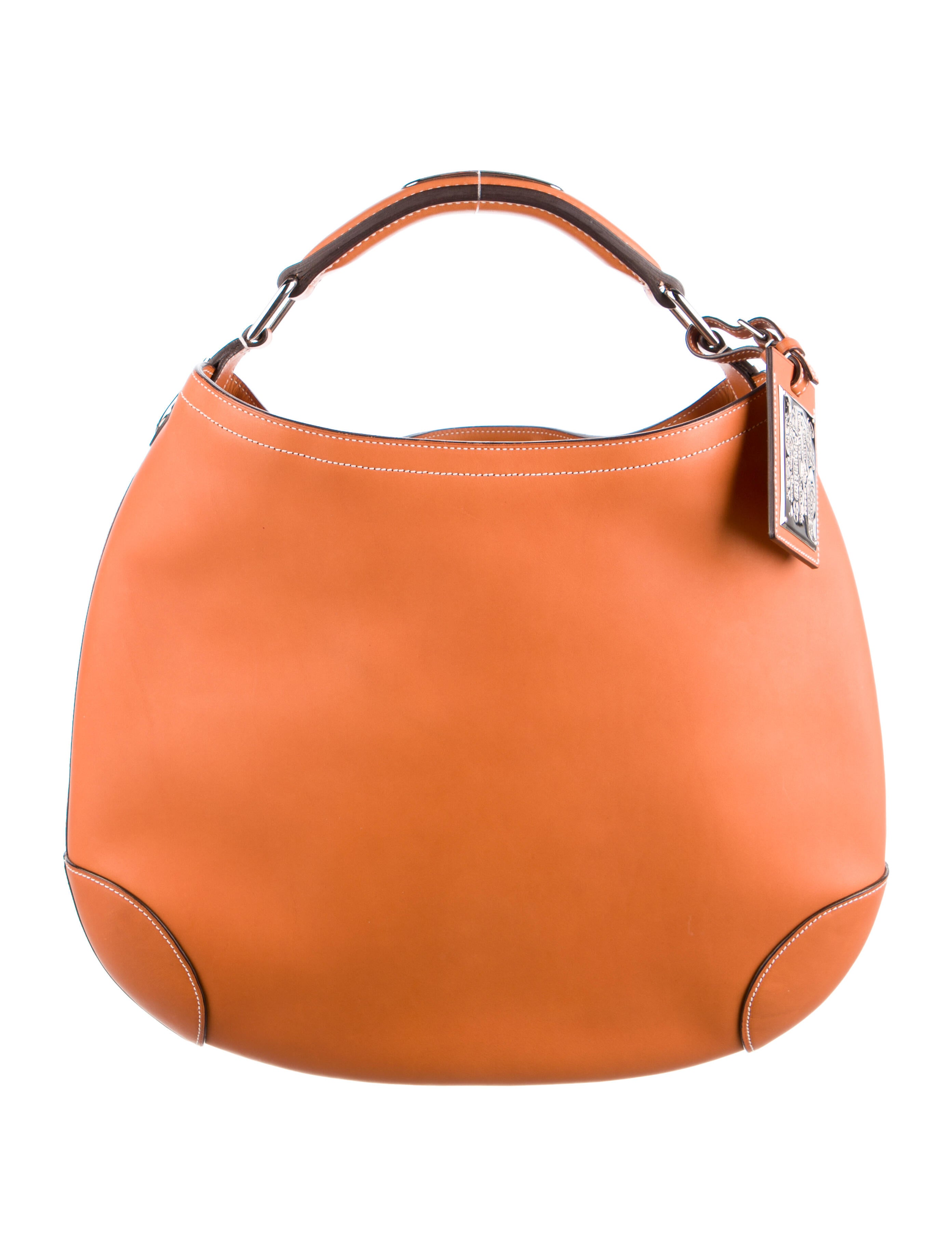 Ralph Lauren Smooth Leather Hobo - Brown Hobos, Handbags - WYG103482 ...