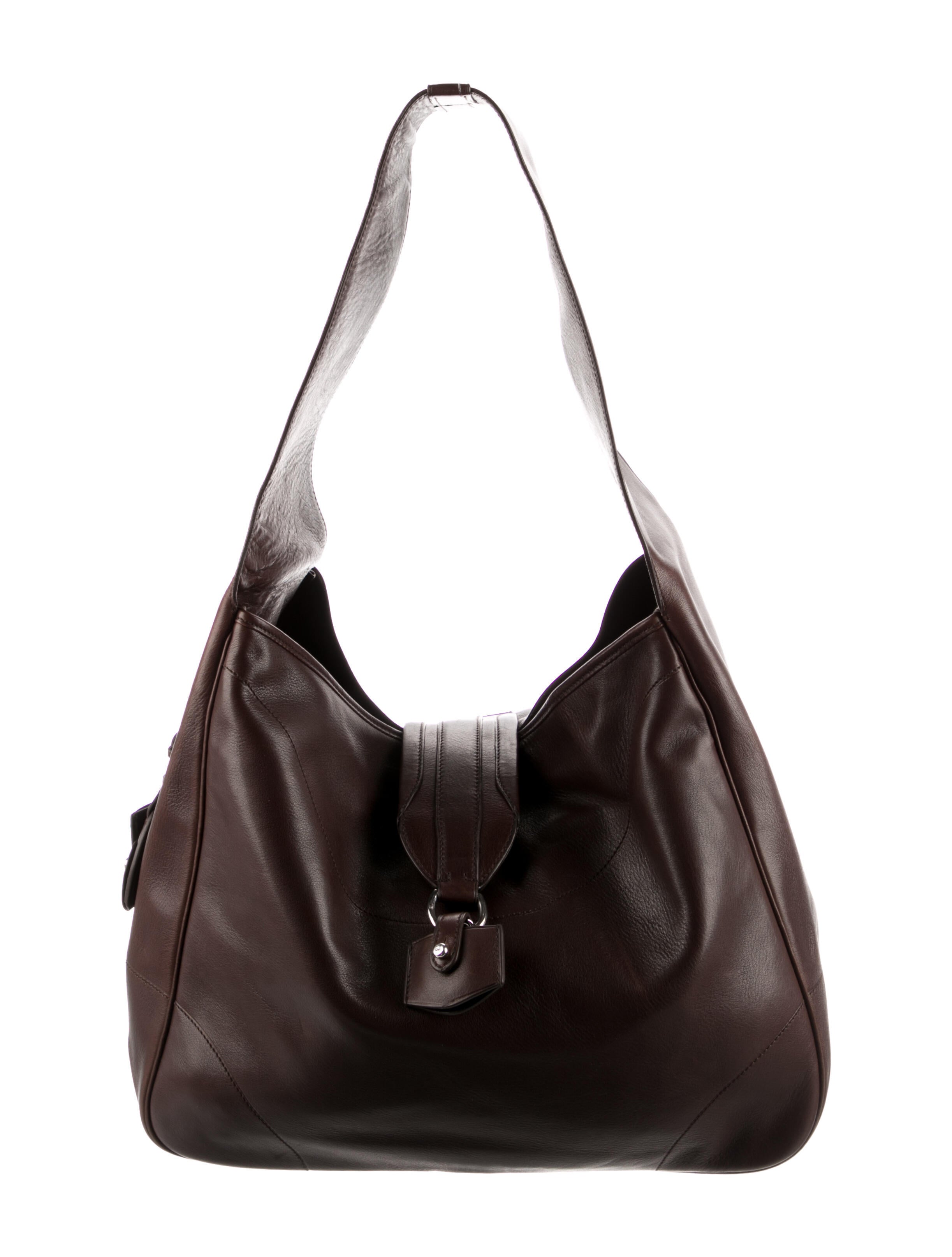 Ralph Lauren Leather Shoulder Bag - Brown Shoulder Bags, Handbags ...