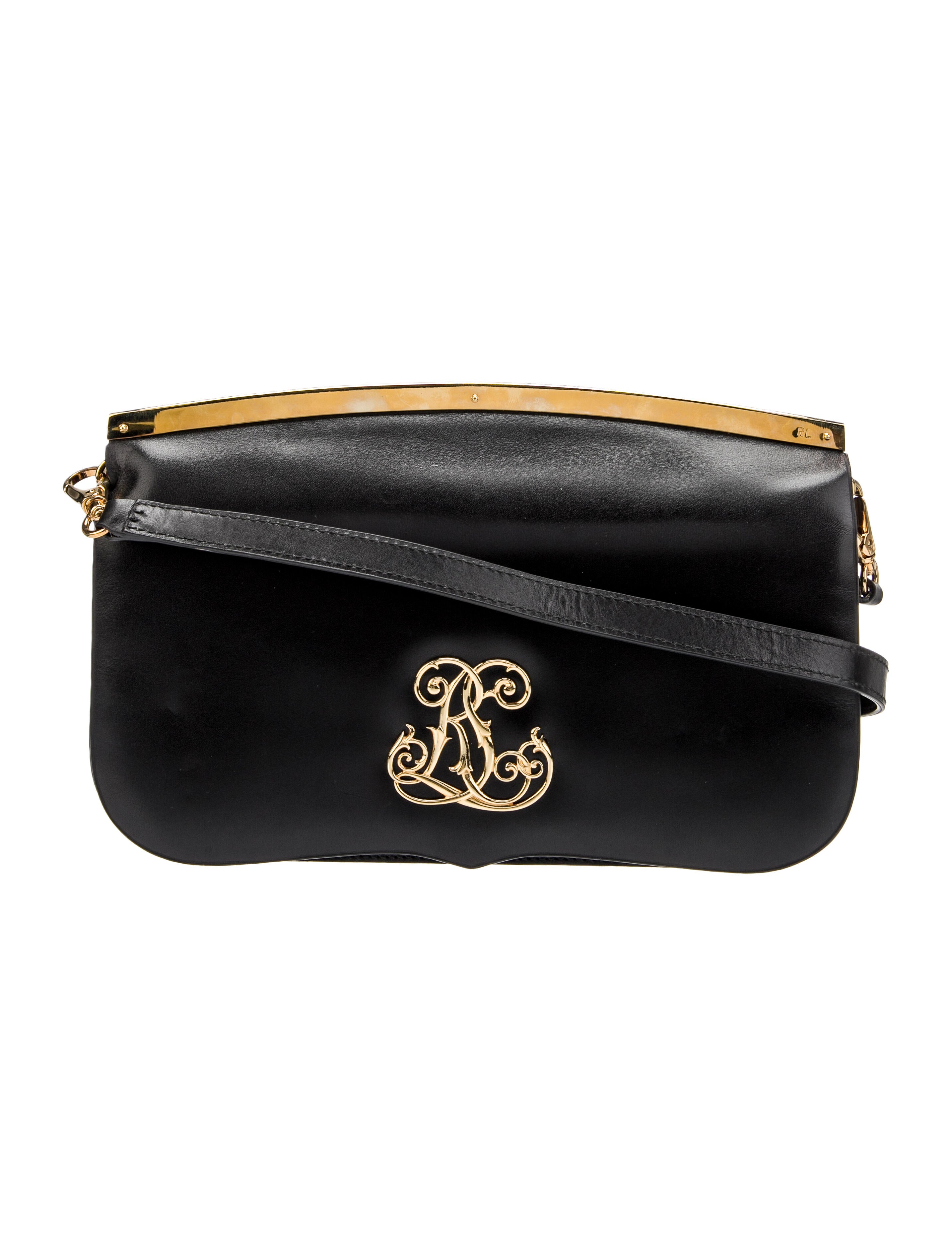 Ralph Lauren Leather Crossbody - Black Crossbody Bags, Handbags ...