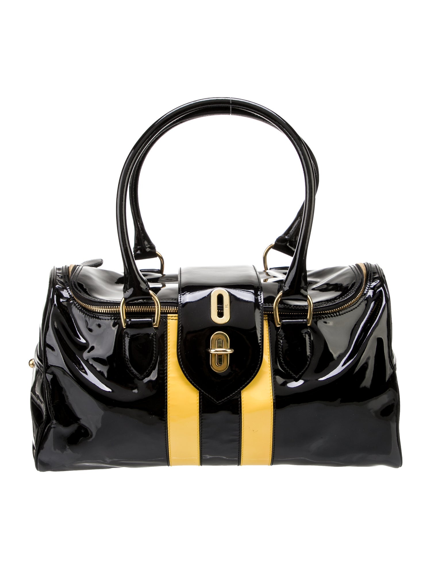 Ralph Lauren Patent Leather Shoulder Bag - Black Shoulder Bags ...