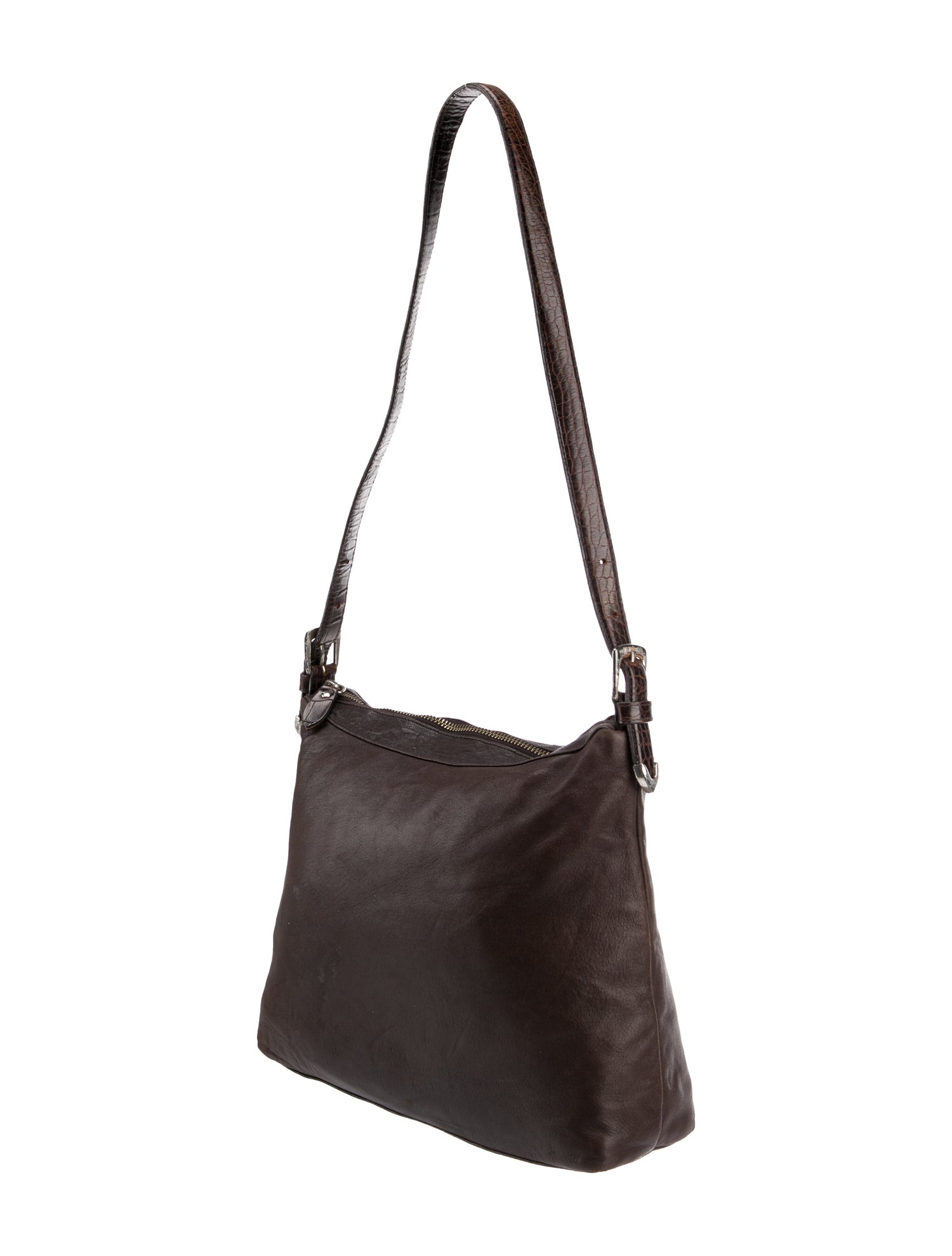 Ralph Lauren Leather Shoulder Bag - Brown Shoulder Bags, Handbags ...