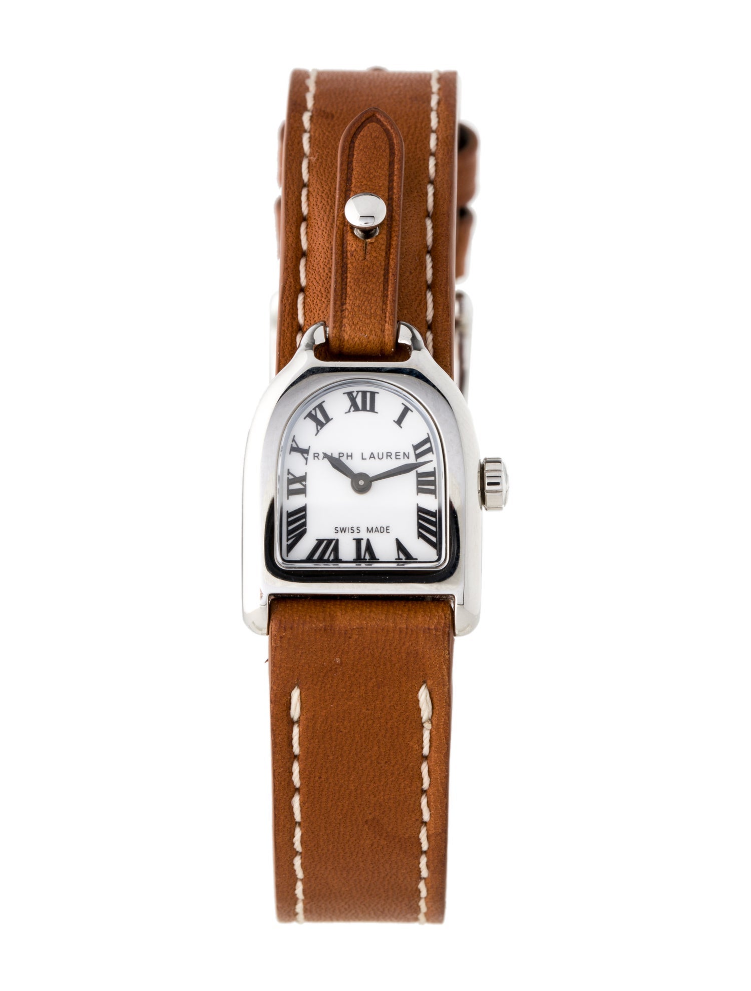 Ralph Lauren Steel Mini Stirrup Watch - 469836776001 | The RealReal