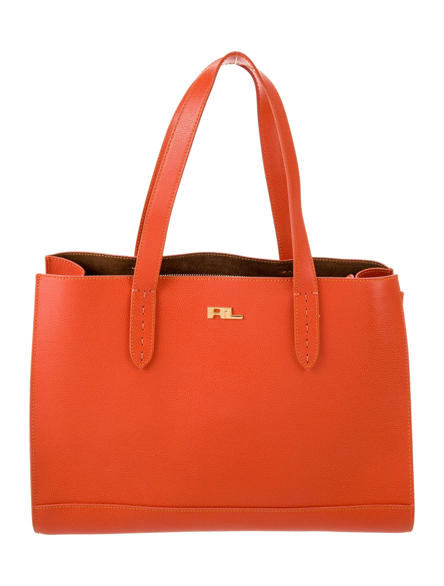 Neiman Marcus Leather Laser Cut Totes Bag - Orange Totes, Handbags ...