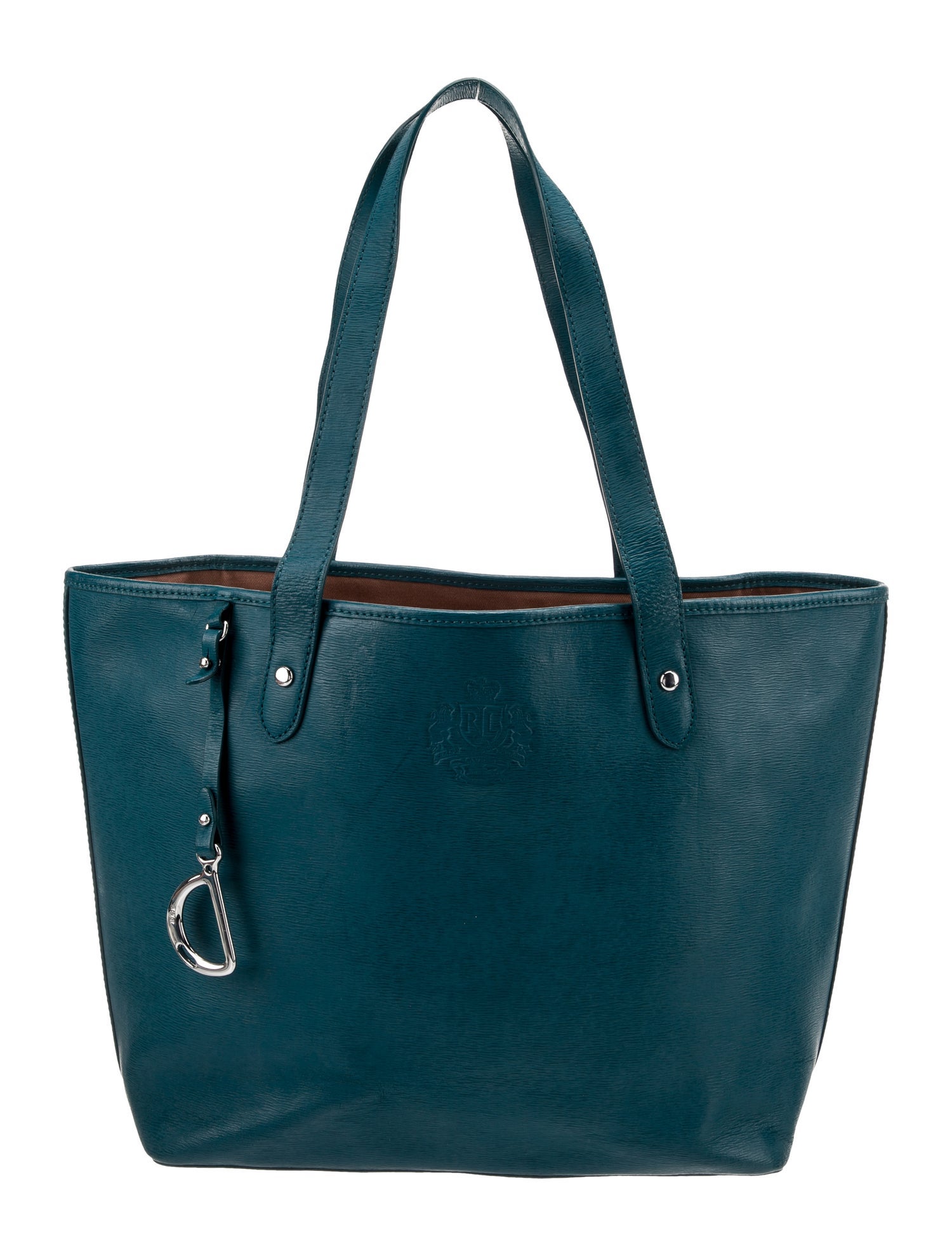 Lauren Ralph Lauren Leather Tote - Blue Totes, Handbags - WYG123647 ...