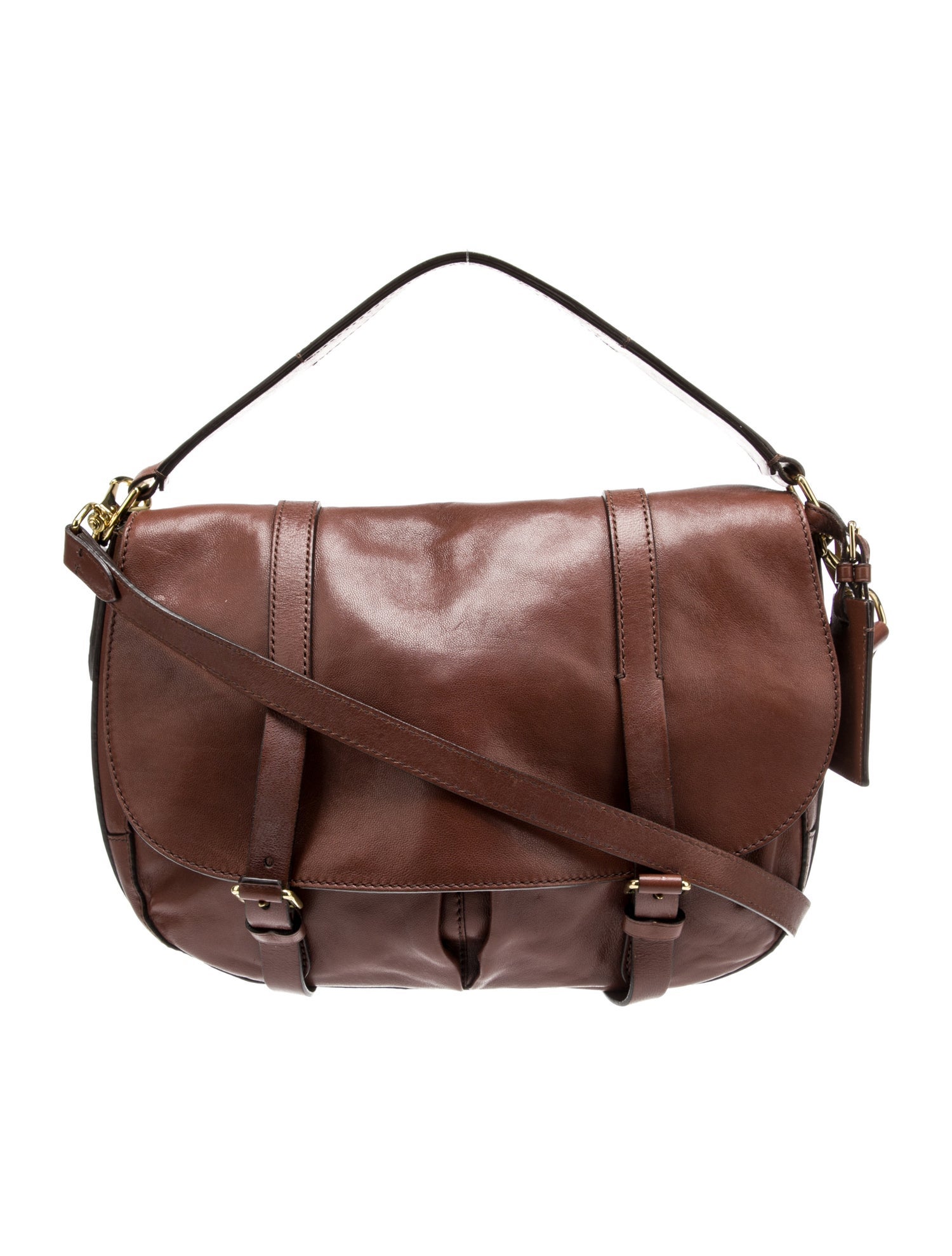Ralph Lauren Leather Crossbody Bag - Brown Crossbody Bags, Handbags ...