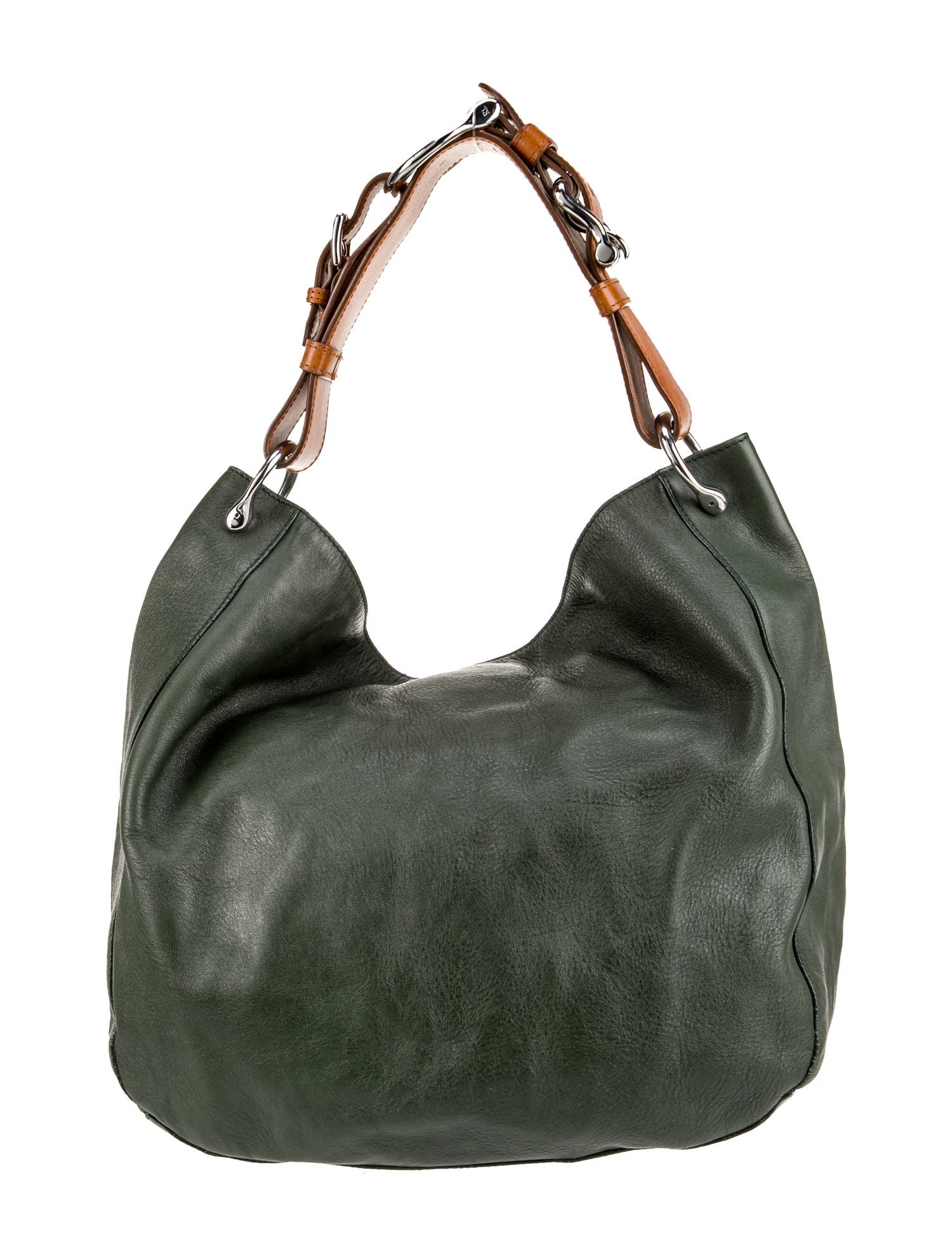 Ralph Lauren Leather Hobo - Green Hobos, Handbags - WYG126719 | The ...