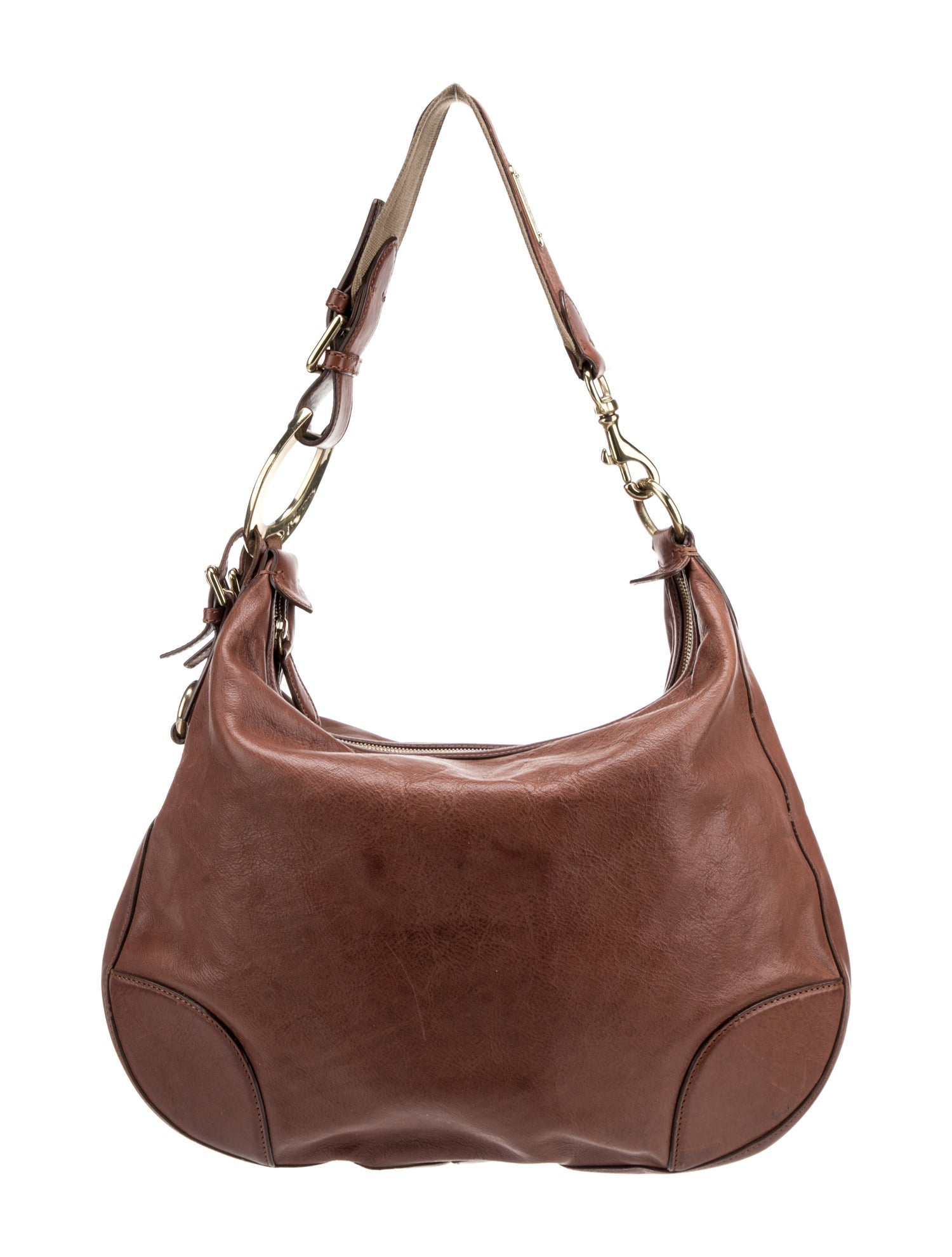 Ralph Lauren Leather Hobo - Brown Totes, Handbags - WYG127741 | The ...