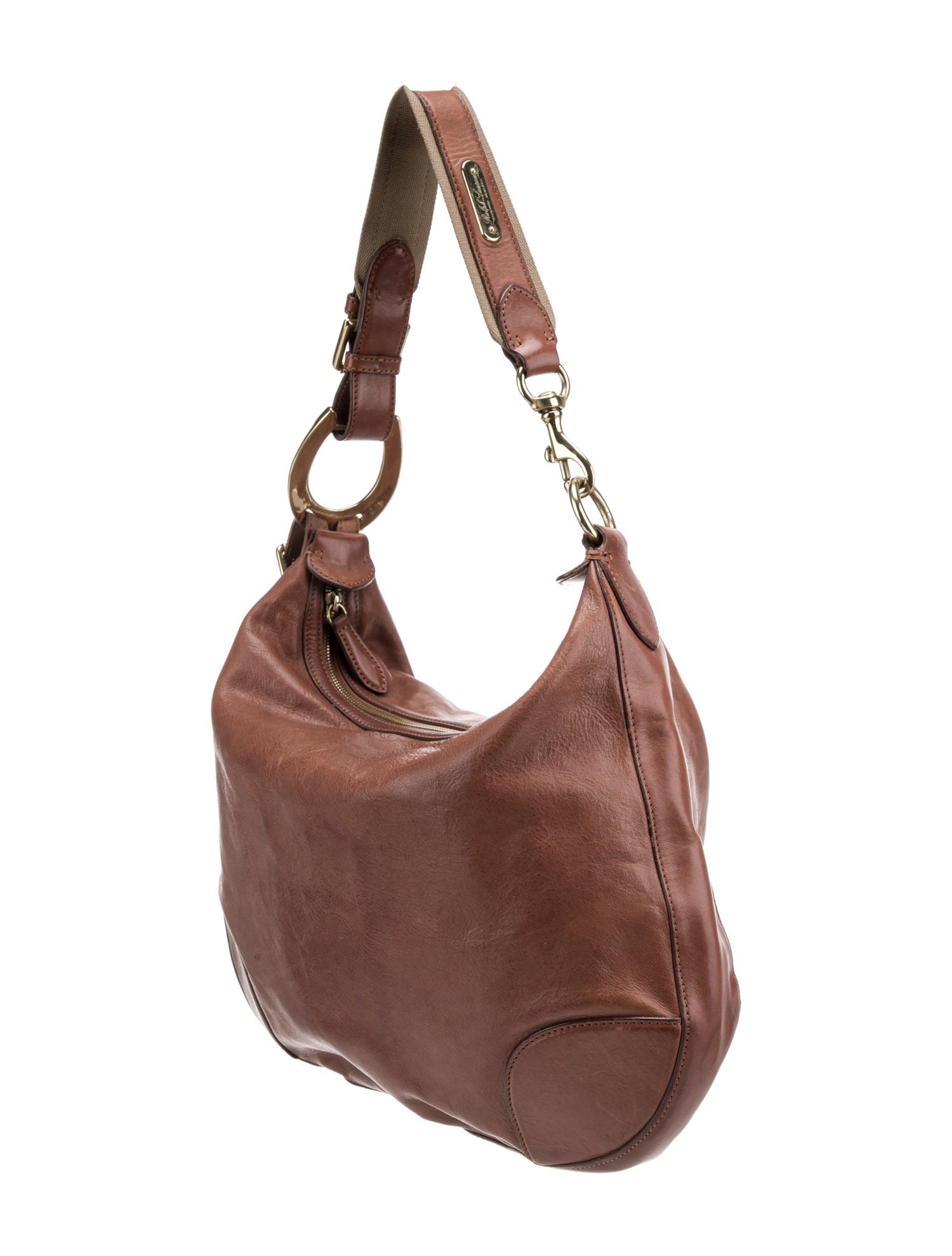 Ralph Lauren Leather Hobo - Brown Totes, Handbags - WYG127741 | The ...