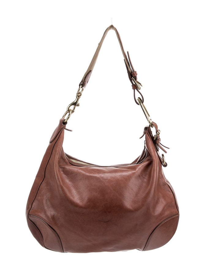 Ralph Lauren Leather Hobo - Brown Totes, Handbags - WYG127741 | The ...