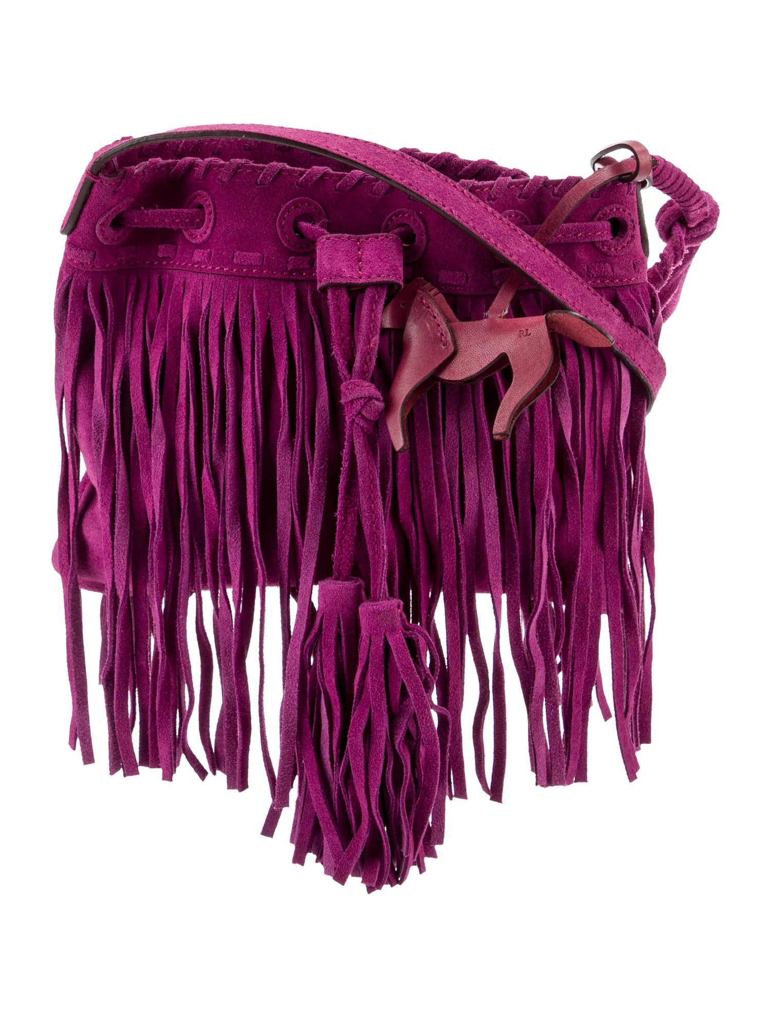 Ralph Lauren Suede Crossbody Bag - Pink Crossbody Bags, Handbags ...