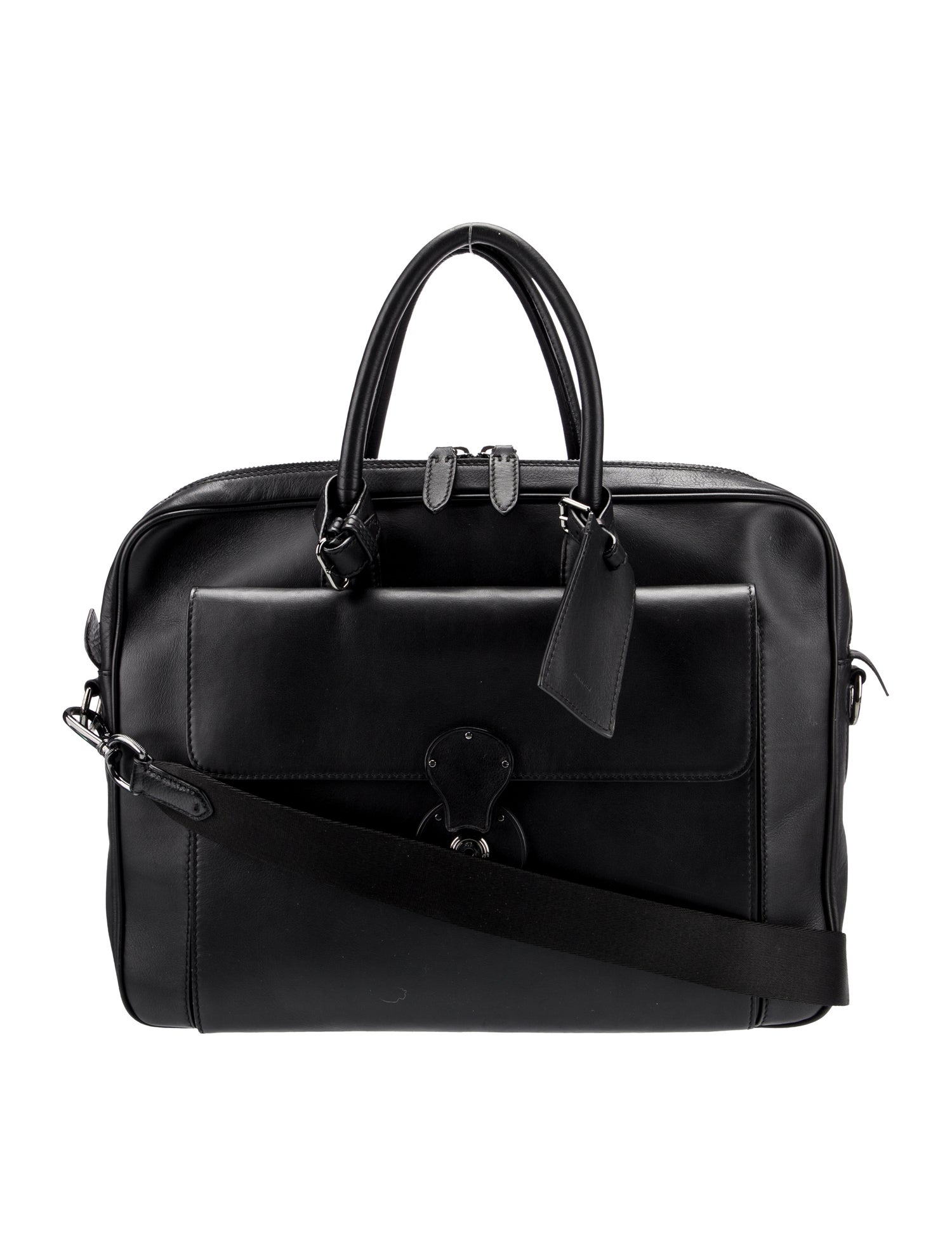 Ralph Lauren Purple Label Leather Briefcase - Black Briefcases, Bags ...