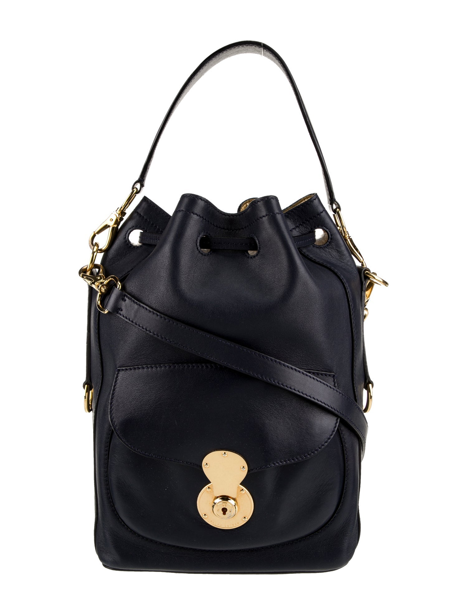 Ralph Lauren Leather Bucket Bag - Blue Crossbody Bags, Handbags ...