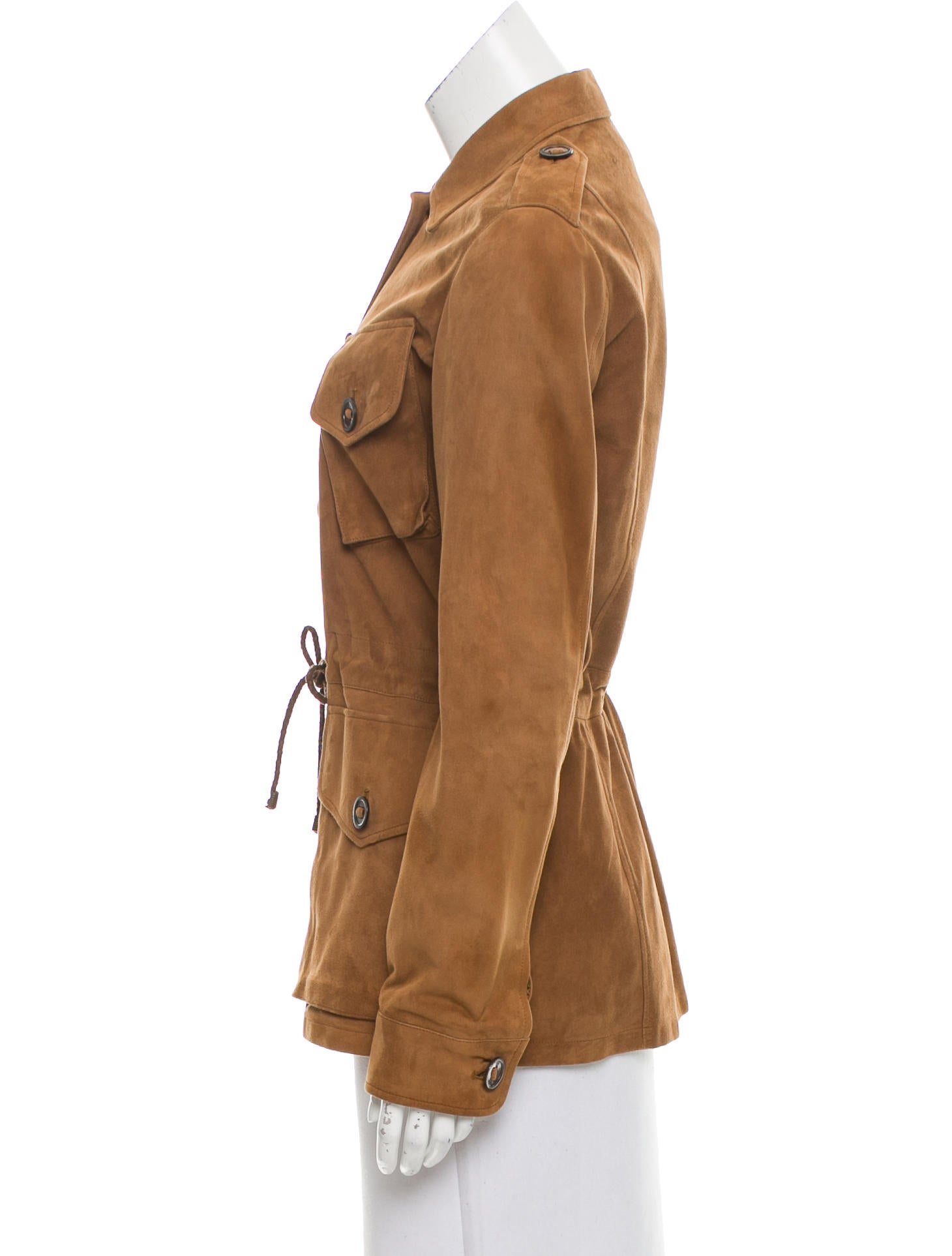 Ralph Lauren Suede Utility Jacket - Brown Jackets, Clothing - WYG23912 | The RealReal