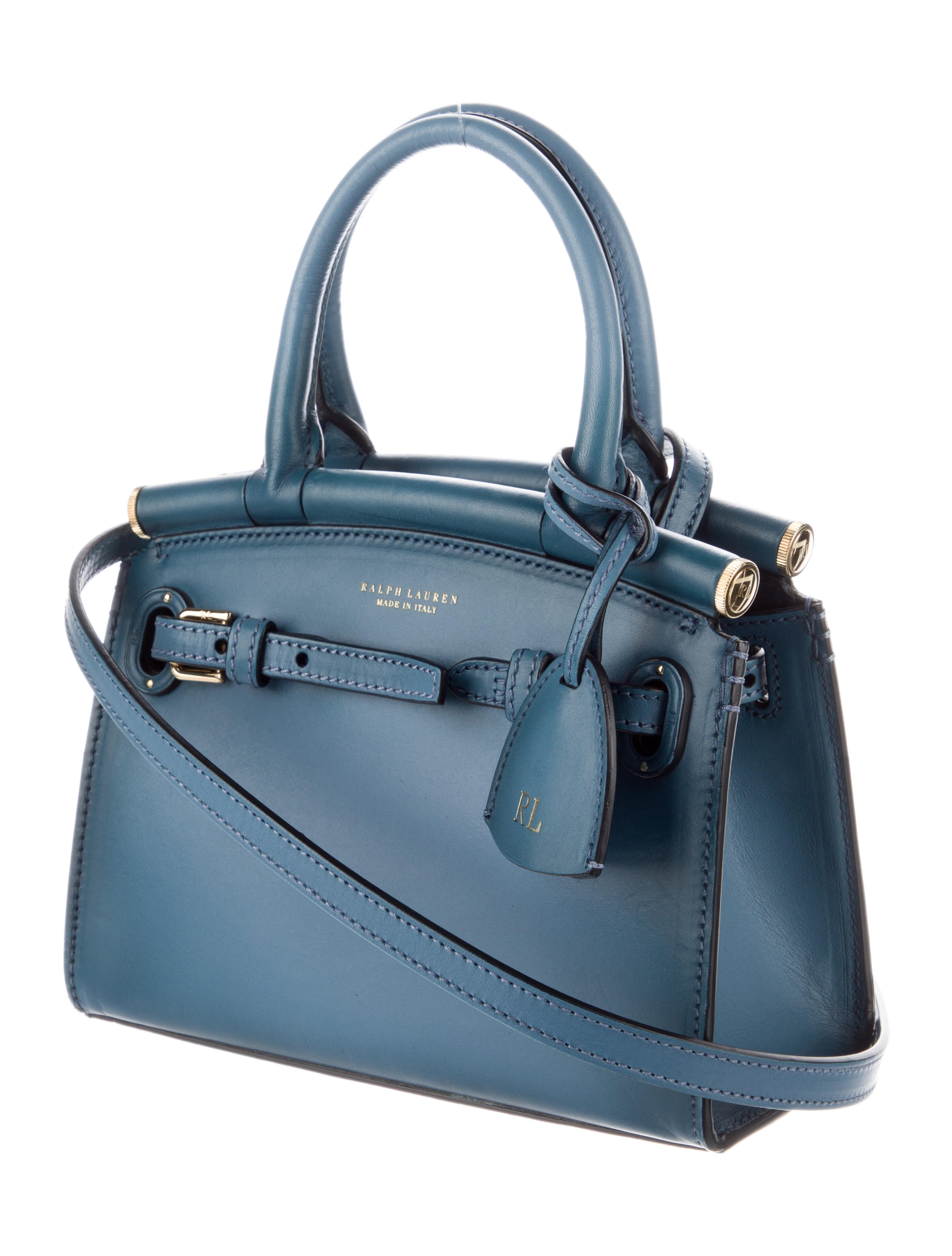 Ralph Lauren Mini RL50 Tote - Blue Handle Bags, Handbags - WYG97130 ...