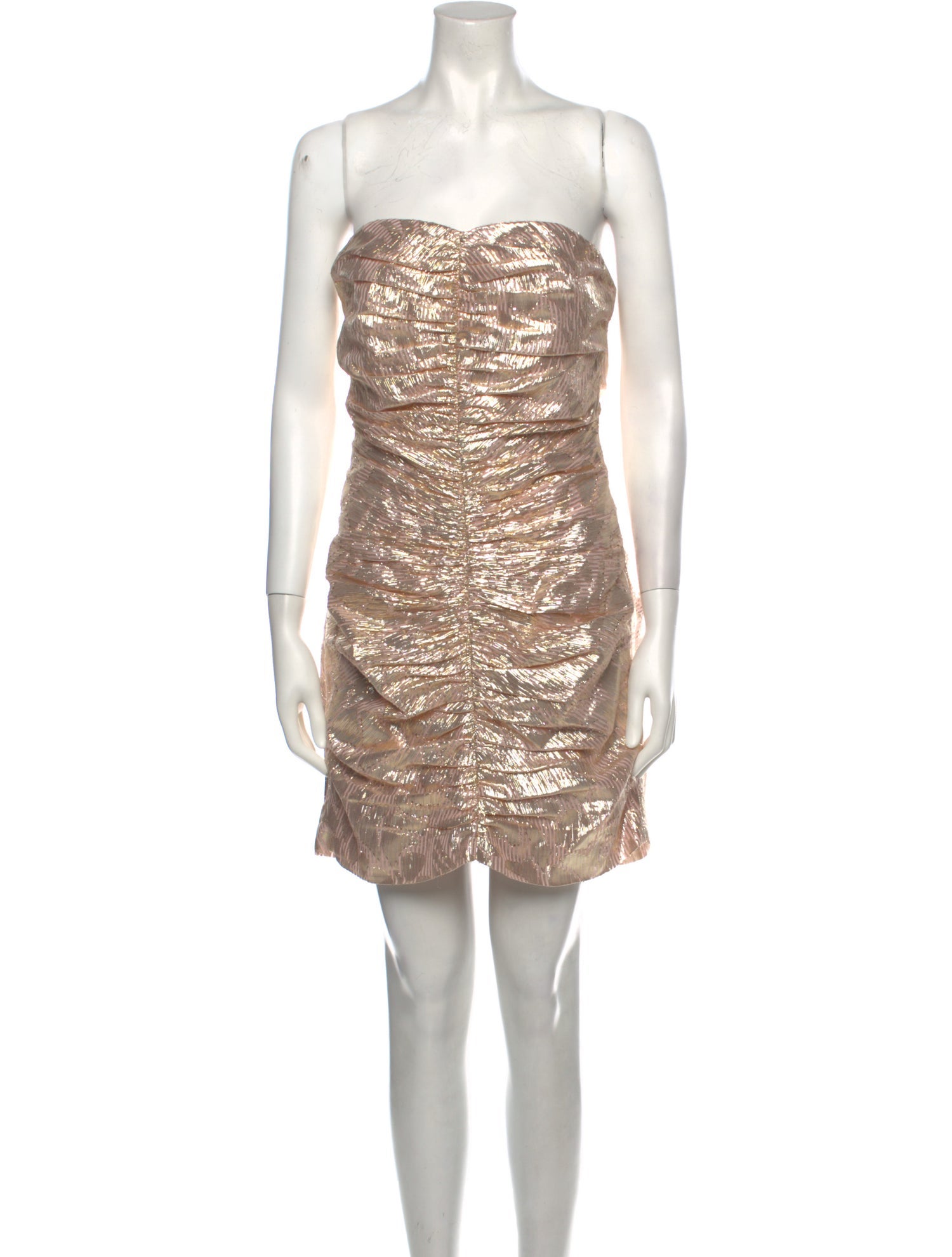 Ramy Brook Strapless Mini Dress w/ Tags - Gold Dresses, Clothing ...