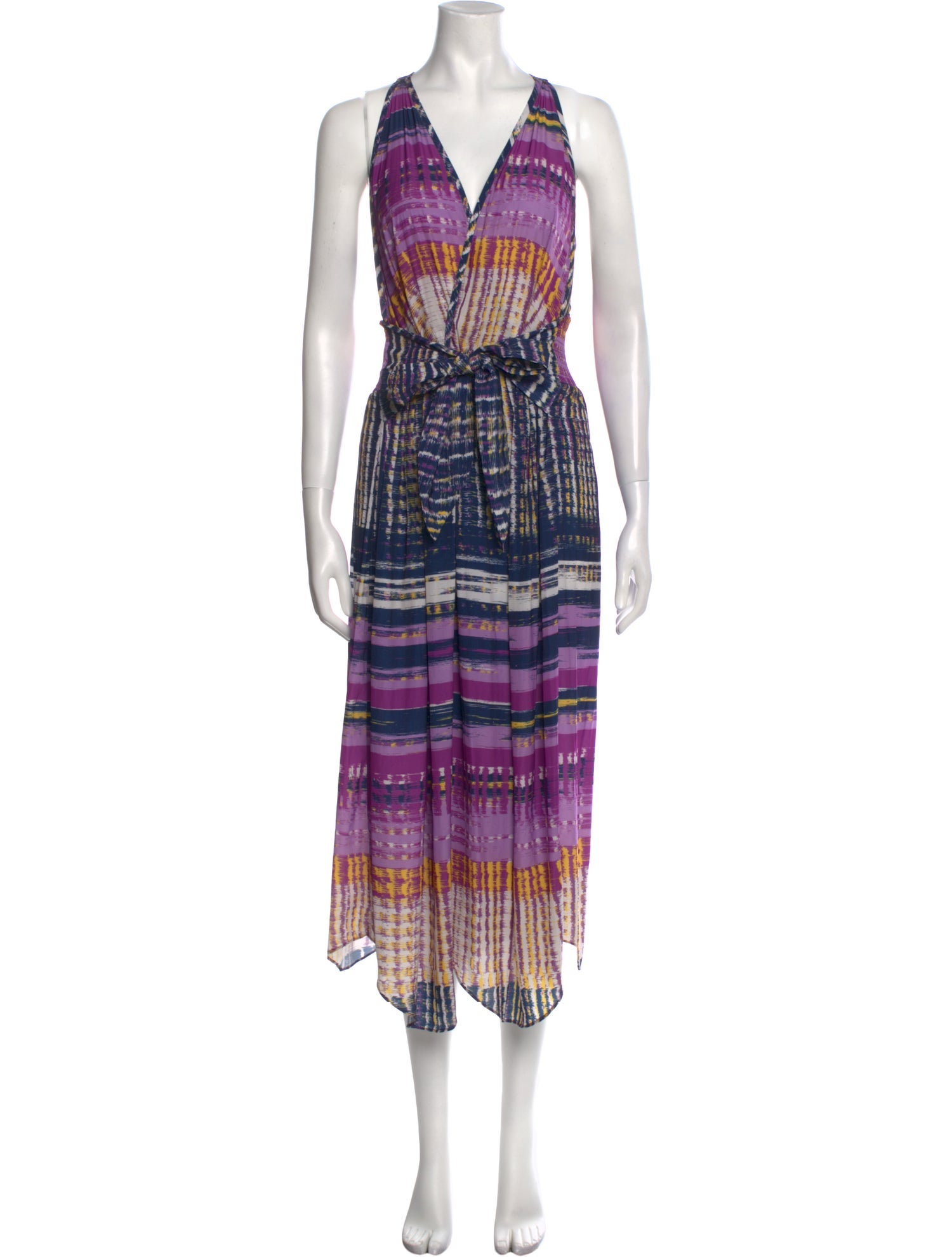 Ramy Brook Striped Long Dress Purple Dresses Clothing Wyk75509