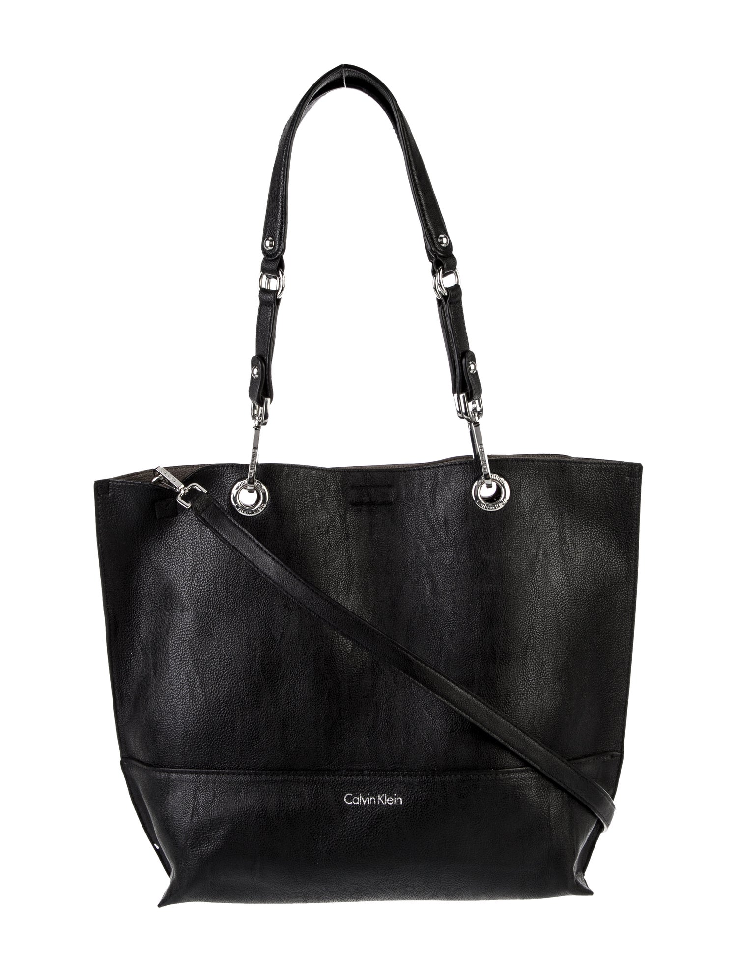 Calvin Klein Leather Bucket Bag - Black Totes, Handbags - WYL34621 ...